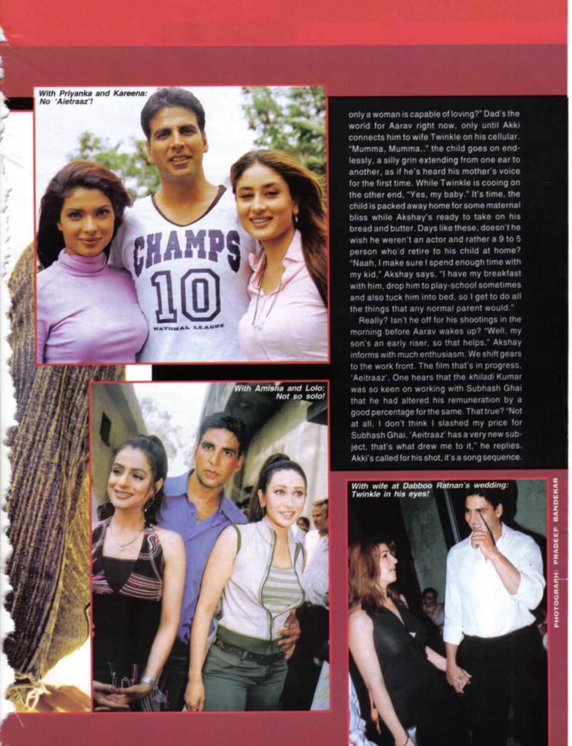 Karishma Kapoor and Akshay Kumar, Amisha, Pryanka, Kareena, Twinkl ...