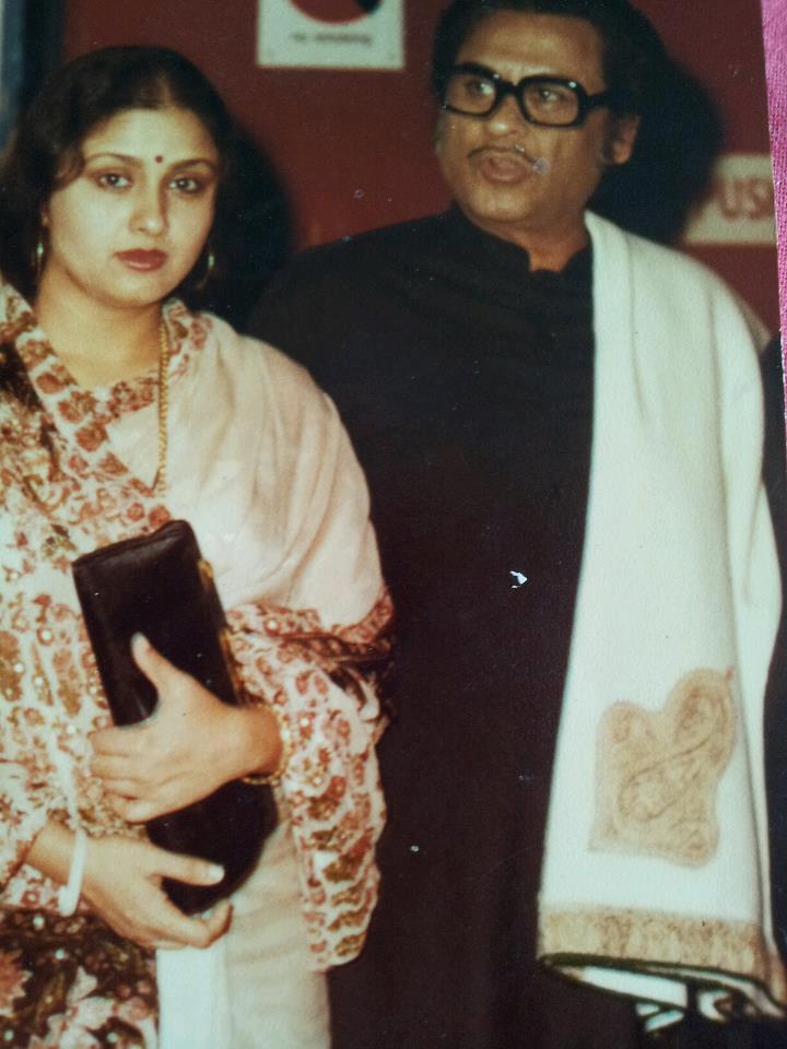 Kishore Kumar with wife Leena Chandavarkar / Kishore Kumar - Bollywood ...