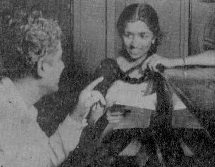 C Ramchandra discussing with Lata in the recording studio / C ...