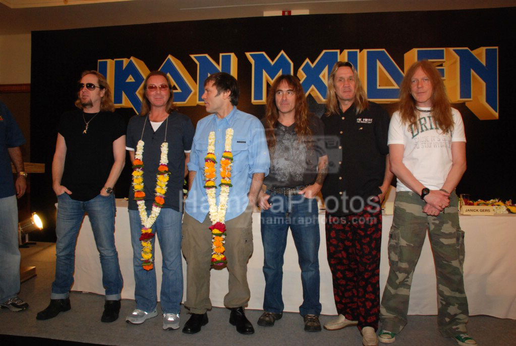 Iron Maiden press meet at JW Marriott on Jan 30th 2008 / Iron Maiden ...