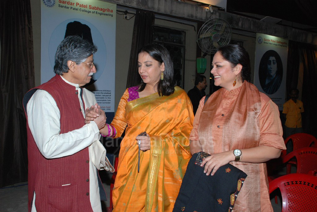 javed siddiqi,Shabana Azmi,tanvi azmi at Javed Siddiqui's book Shyam ...