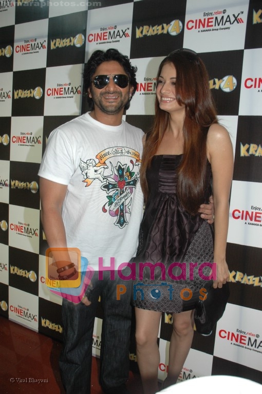 Arshad Warsi, Dia Mirza at Krazzy 4 press meet in Cinemax on April 9th ...