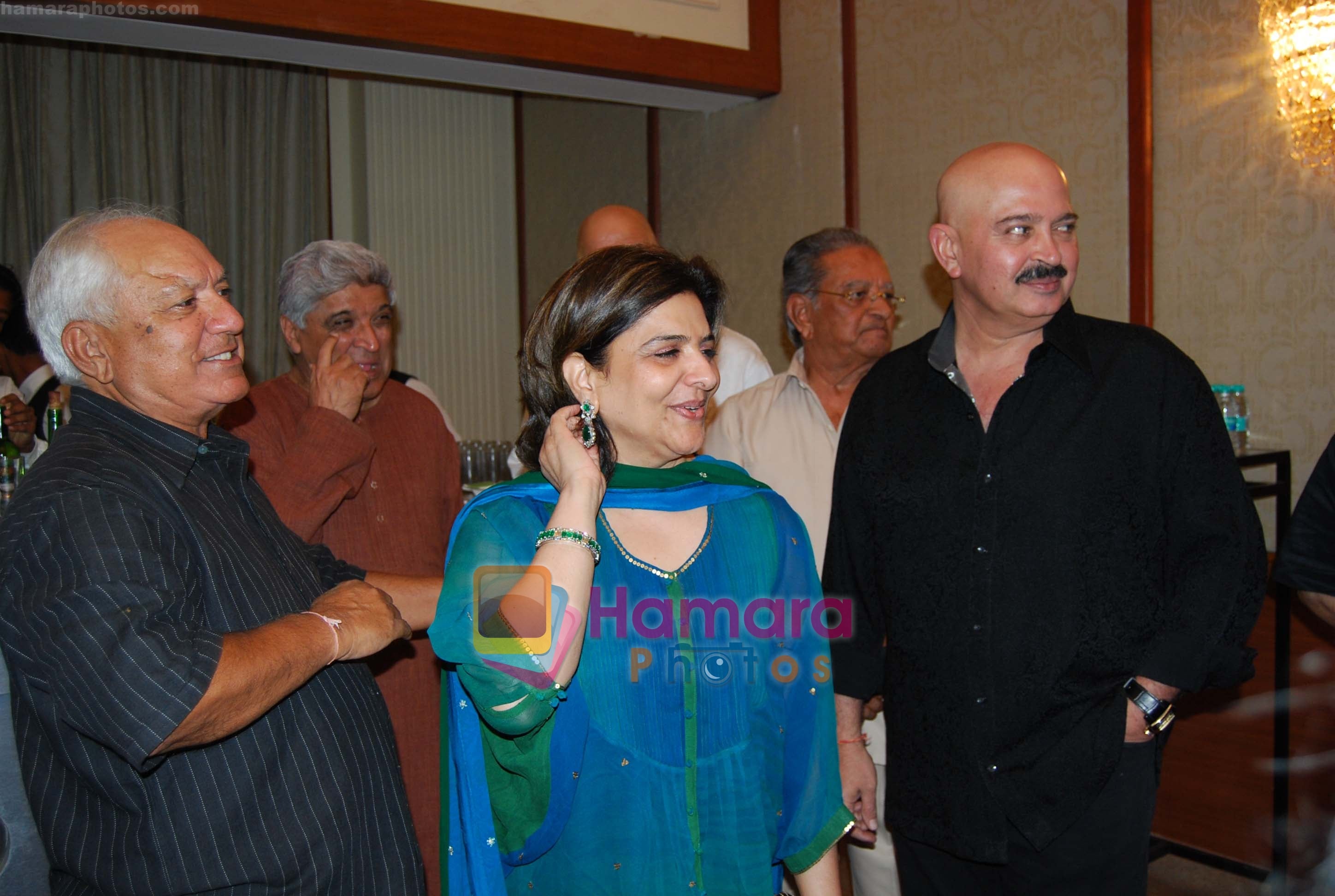 Mohan Kumar with Rakesh and Pinky Roshan at birthday celebration party ...
