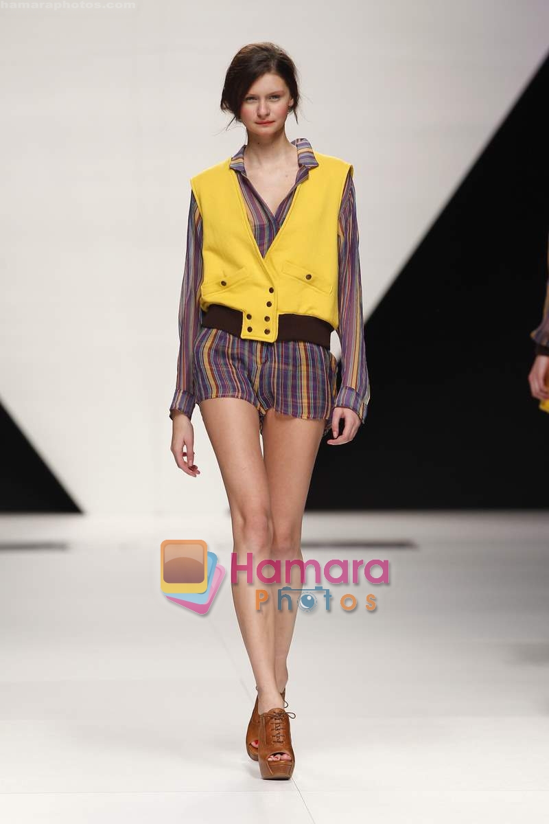 Model walk the ramp for Madrid Fashion Week on 18th Fen 2010 / Madrid ...