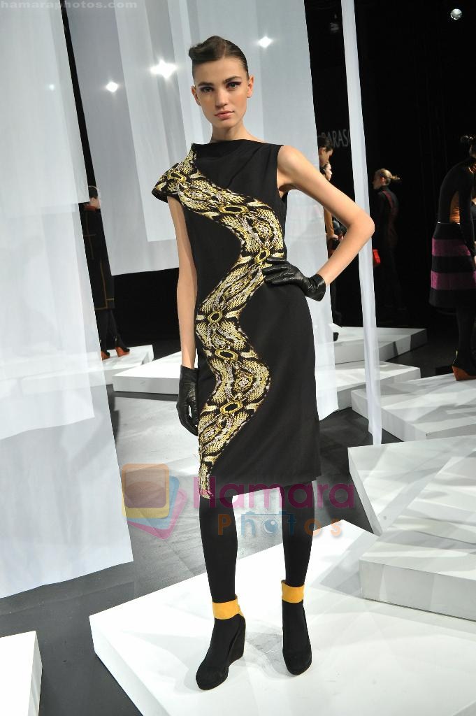 Model walk the ramp for Mercedes-Benz Fashion Week Fall 2011 ...