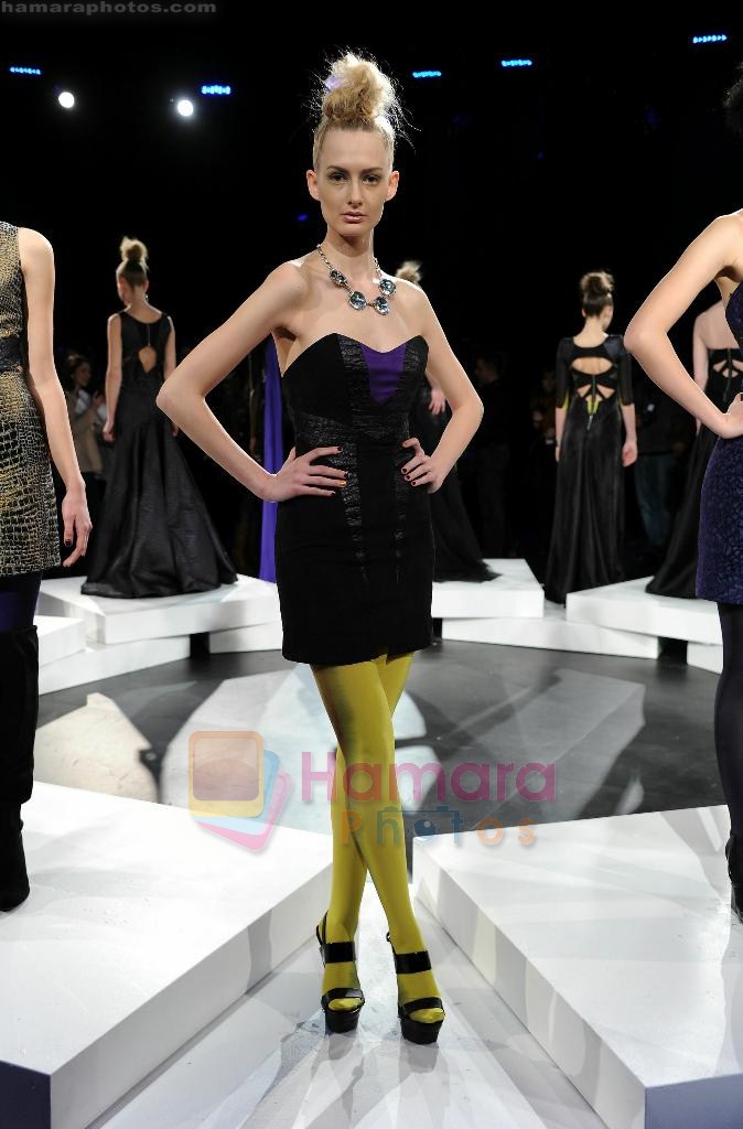 Model walk the ramp for Mercedes-Benz Fashion Week Fall 2011 ...