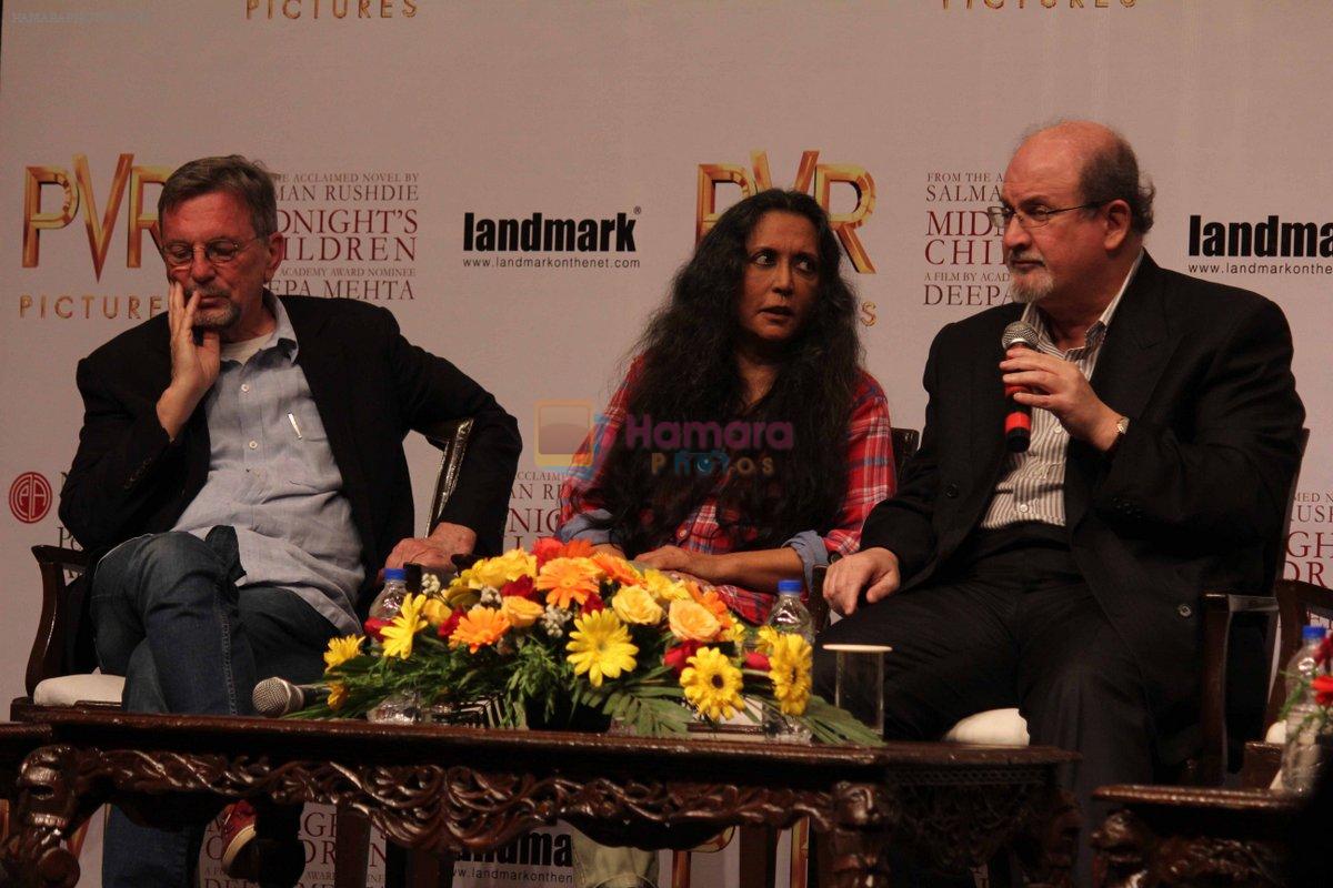 Salman Rushdie, Deepa Mehta at Midnight Childrens Press Conference in ...