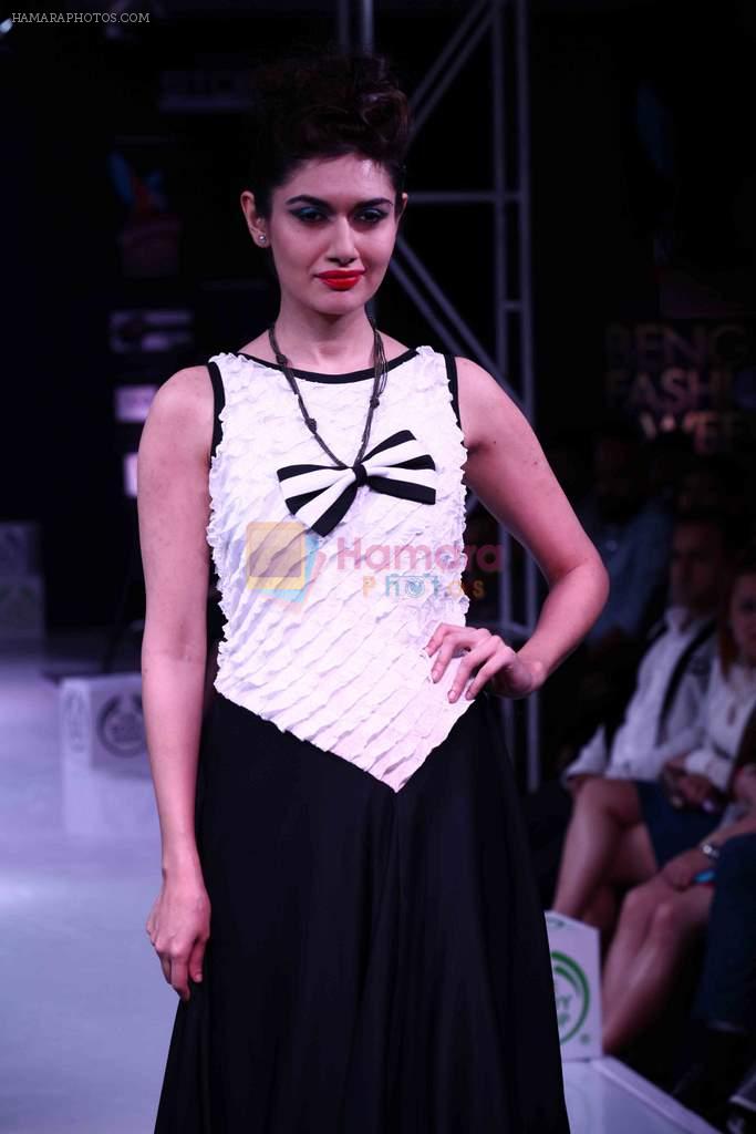 Model walks for Jatin Kocchar on day 2 of Bengal Fashion Week on 22nd ...