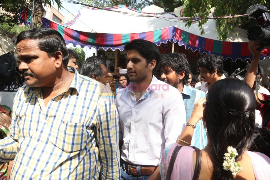Akkineni Nagarjuna Family at sai baba Temple on 22nd May 2014 ...