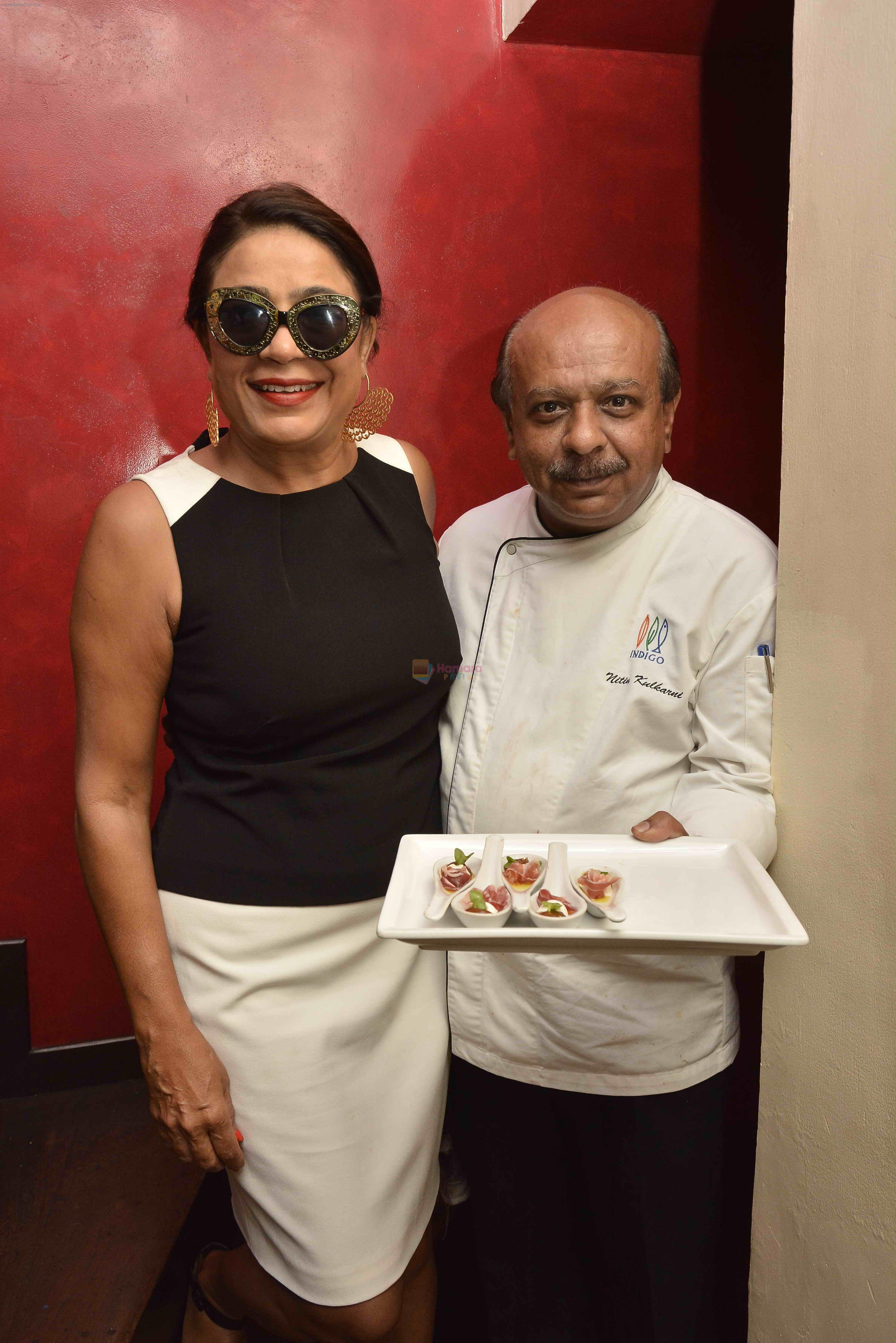 Rashmi Uday Singh, Chef Nitin Kulkarni at Indigo Anniversay bash in ...