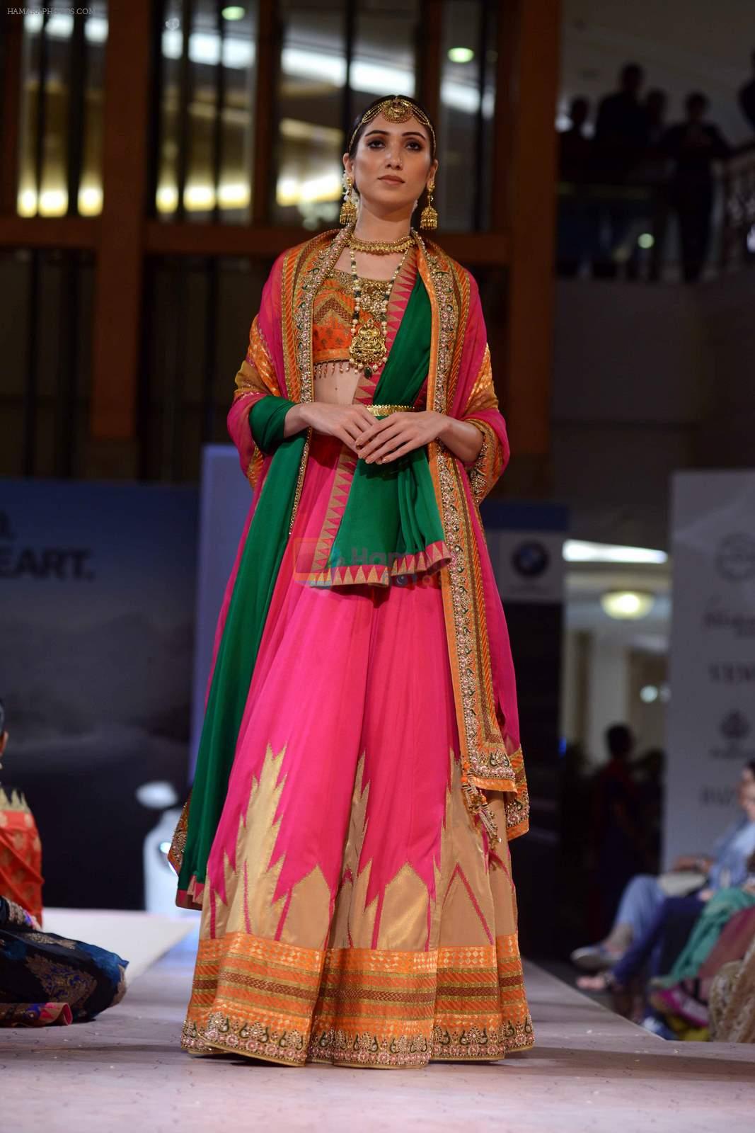 Model walk the ramp for Ashima Leena Show at India Bridal Week on 8th ...