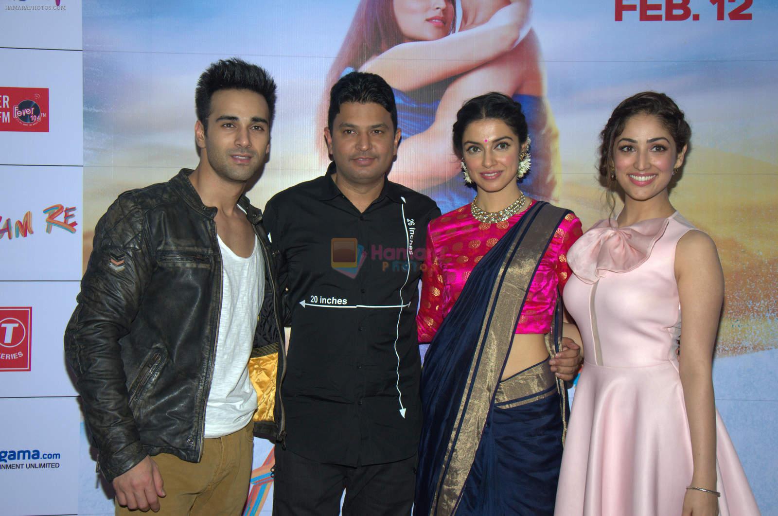 Yami Gautam, Pulkit Samrat, Divya Kumar, BHushan Kumar at Sanam Re ...