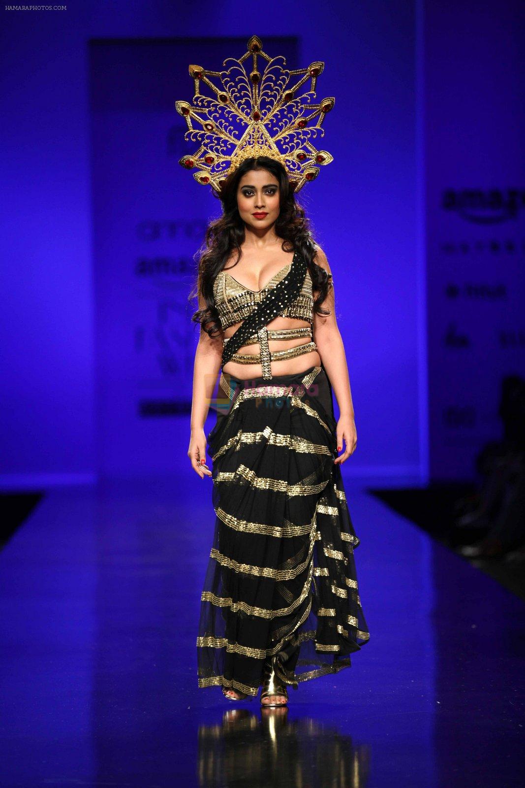 Shriya Saran walk the ramp for Annaika Show at AIFW Day 2 on 17th March ...