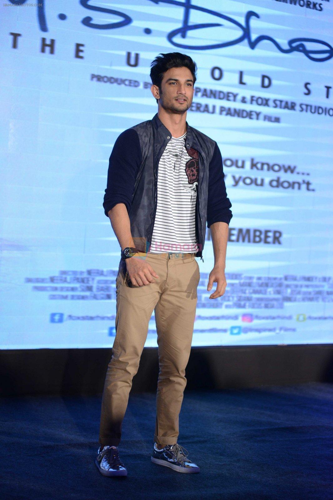 Sushant Singh Rajput at MS Dhoni press meet in Delhi on 27th Sept 2016 ...