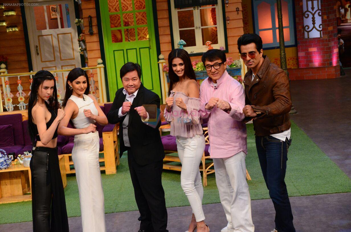 Disha Patani, Amyra Dastur, Jackie Chan, Sonu Sood on the sets of The ...