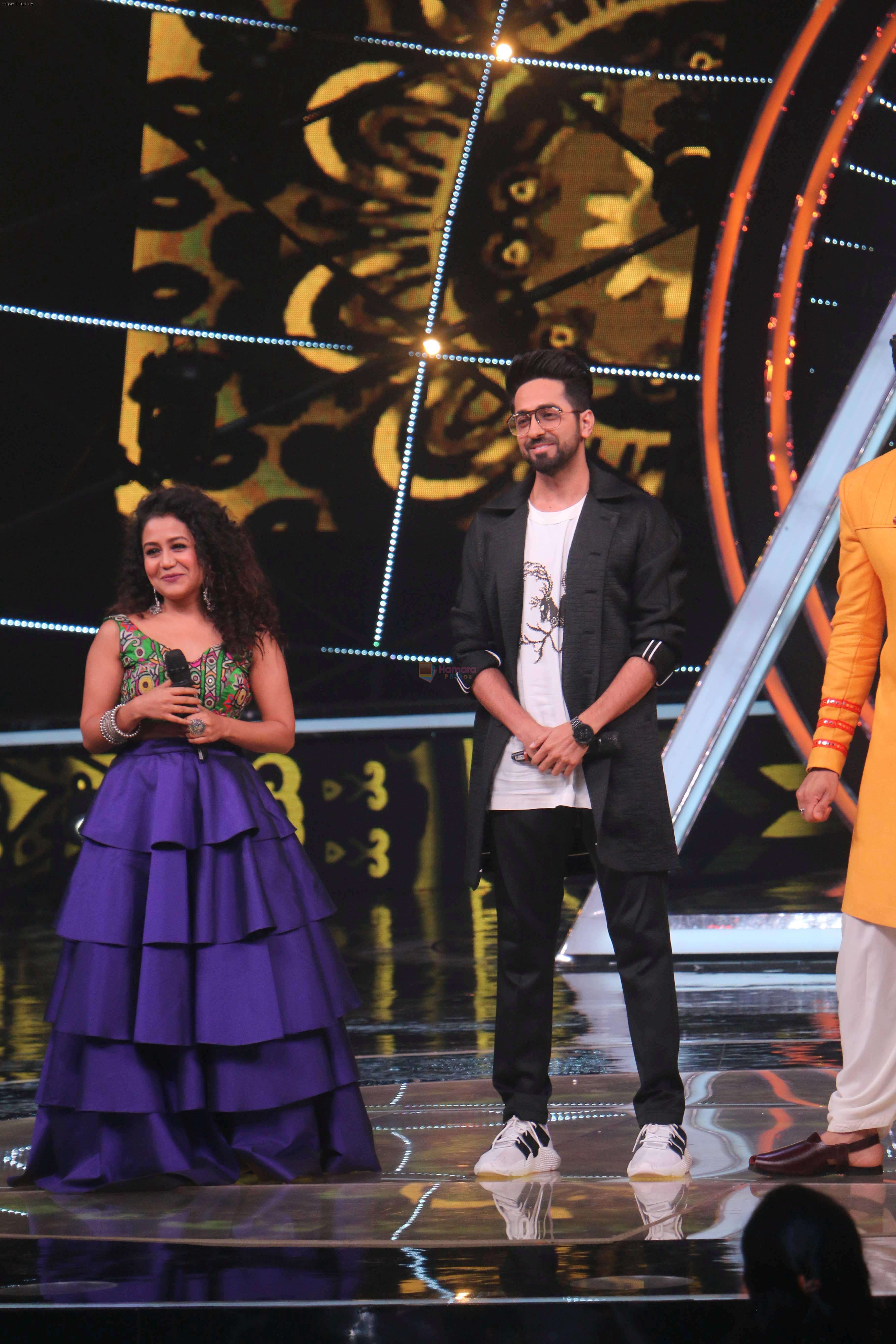 Ayushman Khurana on Indian Idol set at Yashraj studio in andheri on 8th ...