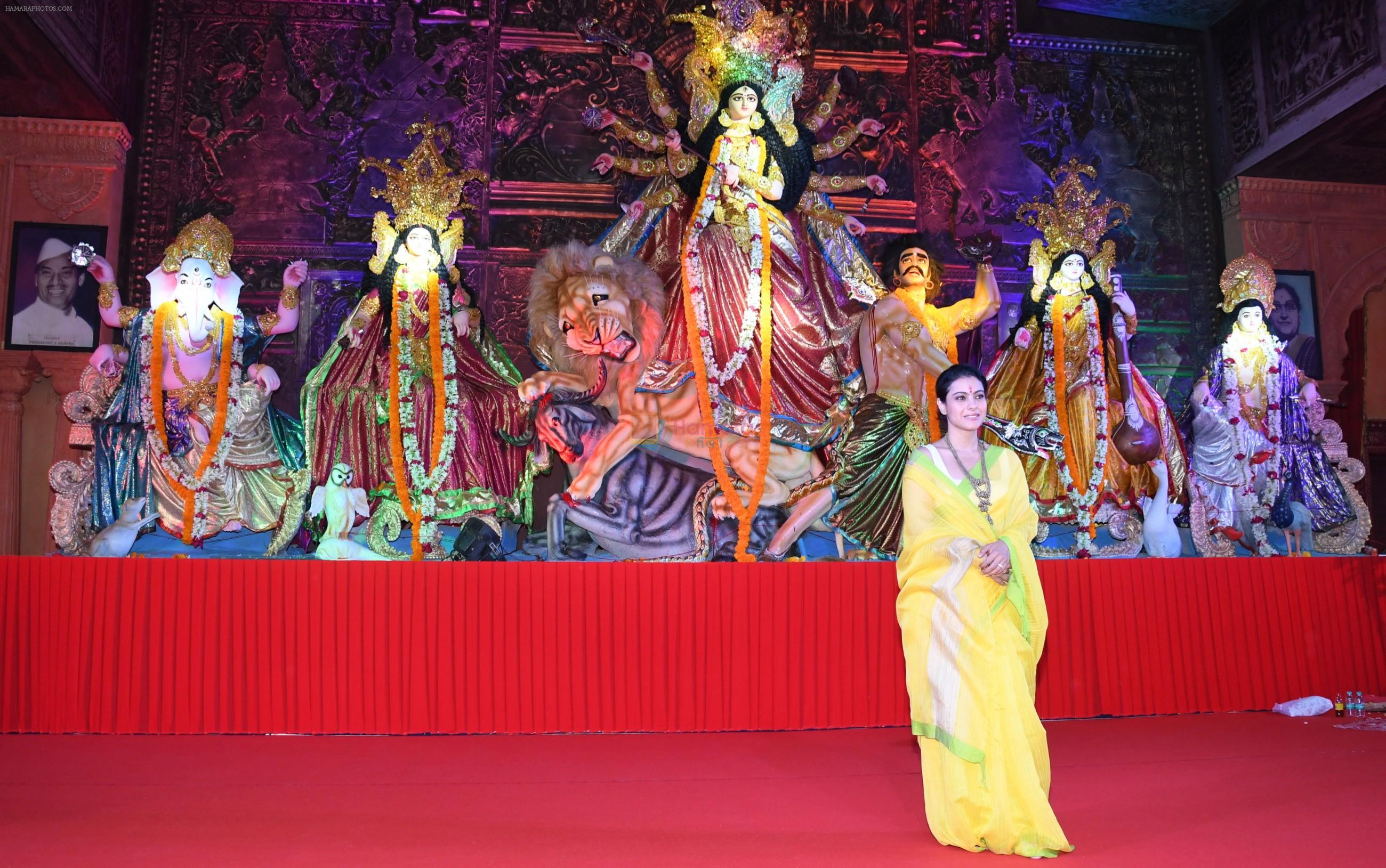 Kajol Devgan during the MAHA PANCHAMI PUJA & MURTI STHAPNA at the North ...