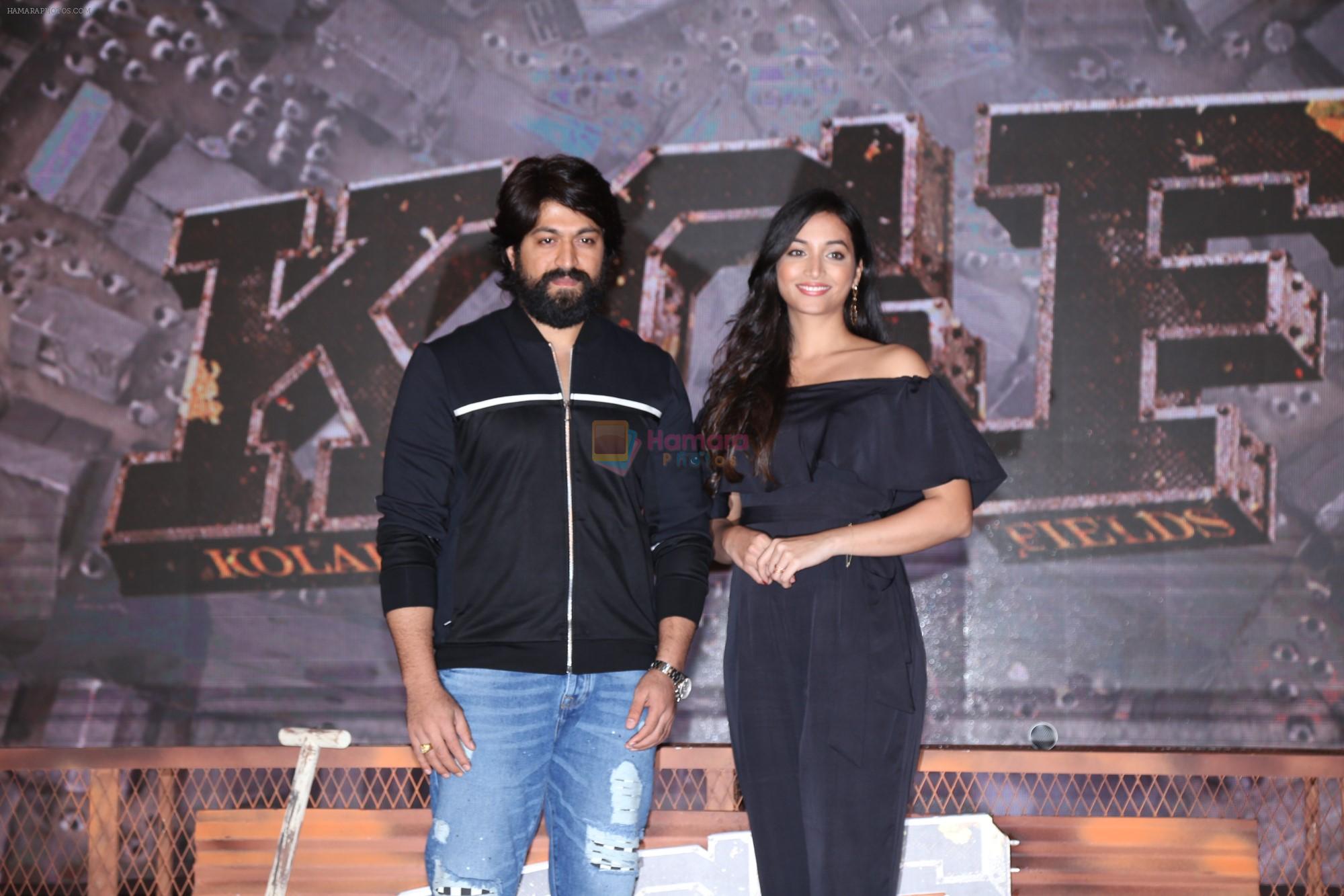 Srinidhi Shetty, Yash at the Trailer Launch Of Film KGF on 5th Nov 2018 ...