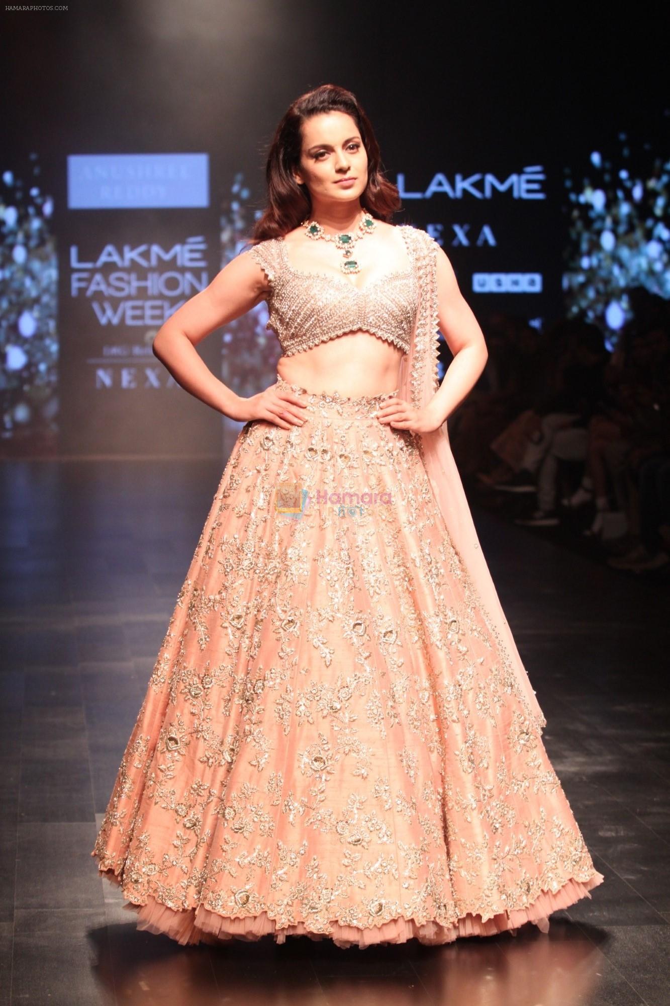 Kangana Ranaut walk the Ramp for Anushree Reddy at Lakme Fashion Week ...