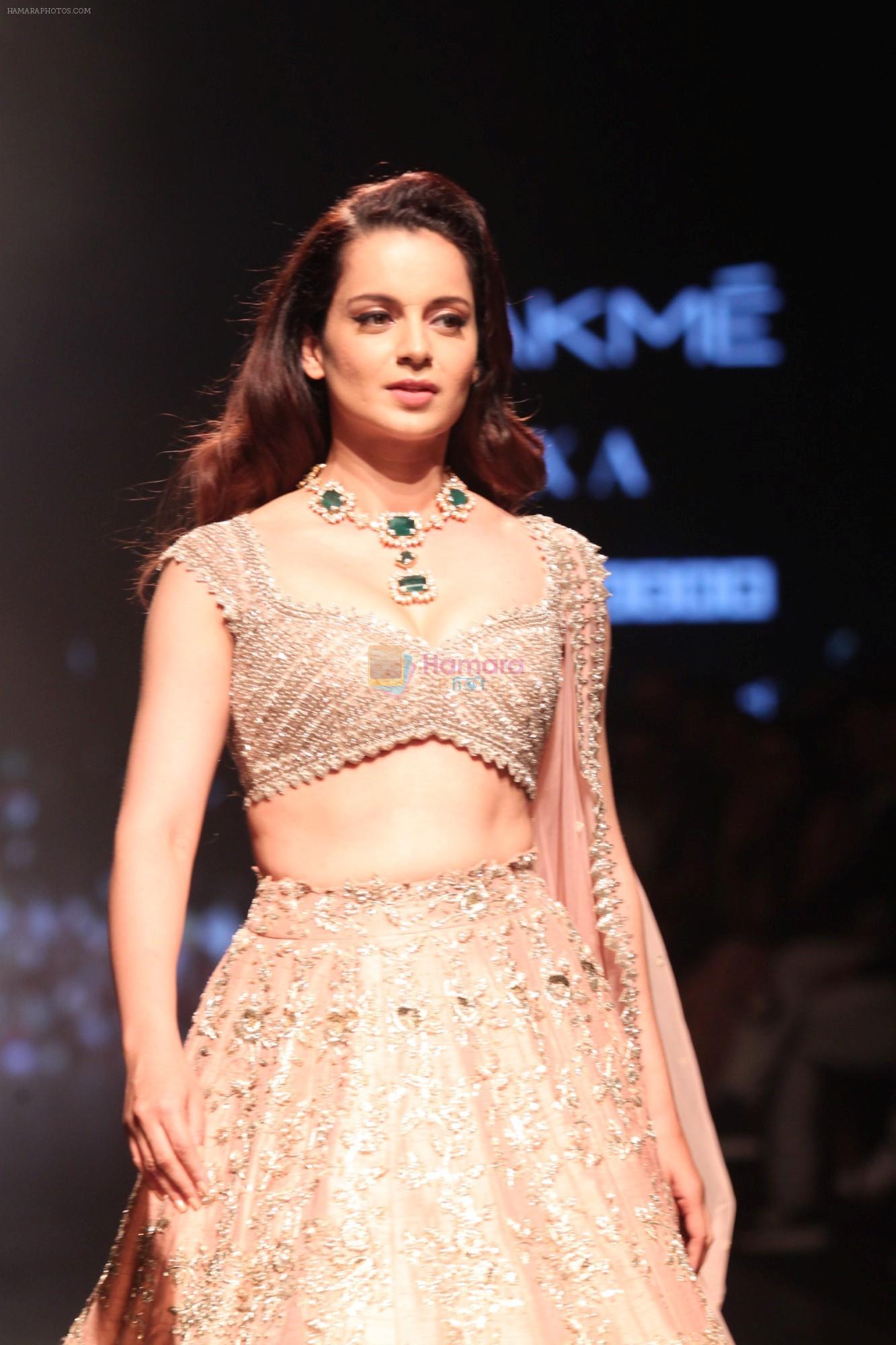 Kangana Ranaut walk the Ramp for Anushree Reddy at Lakme Fashion Week ...
