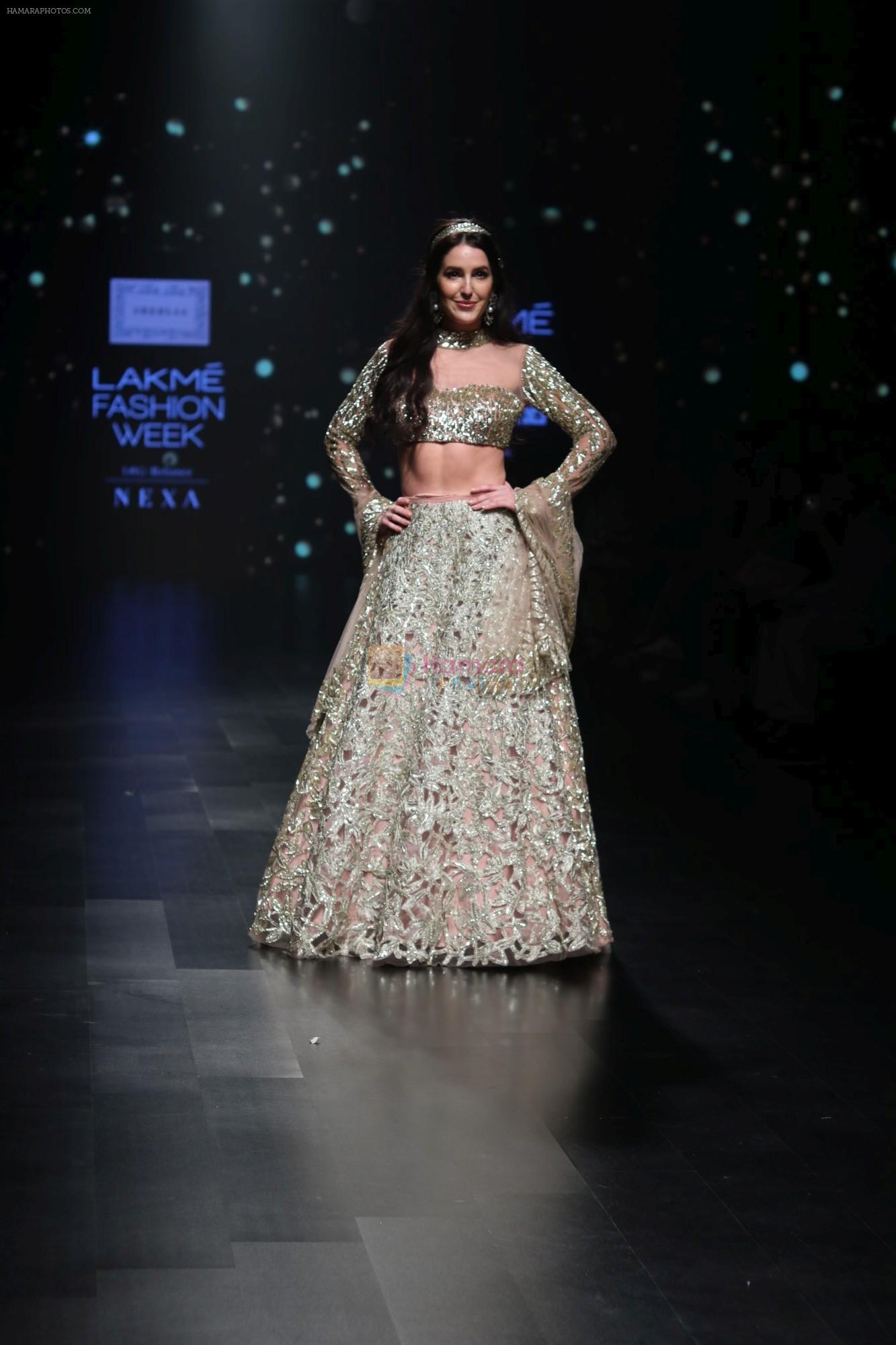 Isabelle Kaif walk the ramp for Shehla Khan at Lakme Fashion Week 2019 ...