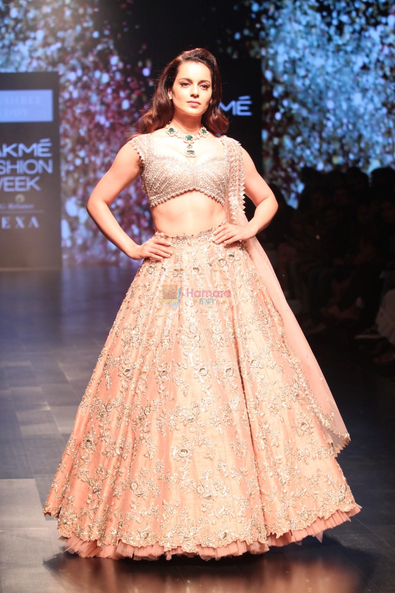 Kangana Ranaut walk the Ramp for Anushree Reddy at Lakme Fashion Week ...