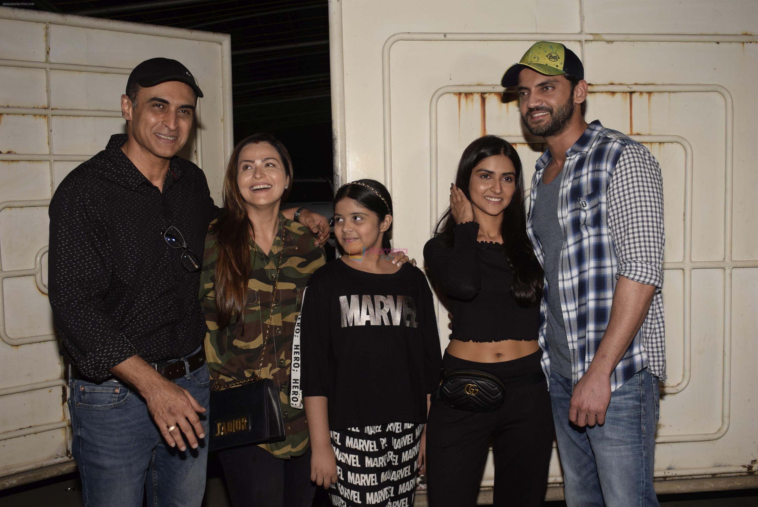 Pranutan Bahl, Zaheer Iqbal, Mohnish Bahl at the screening of film ...