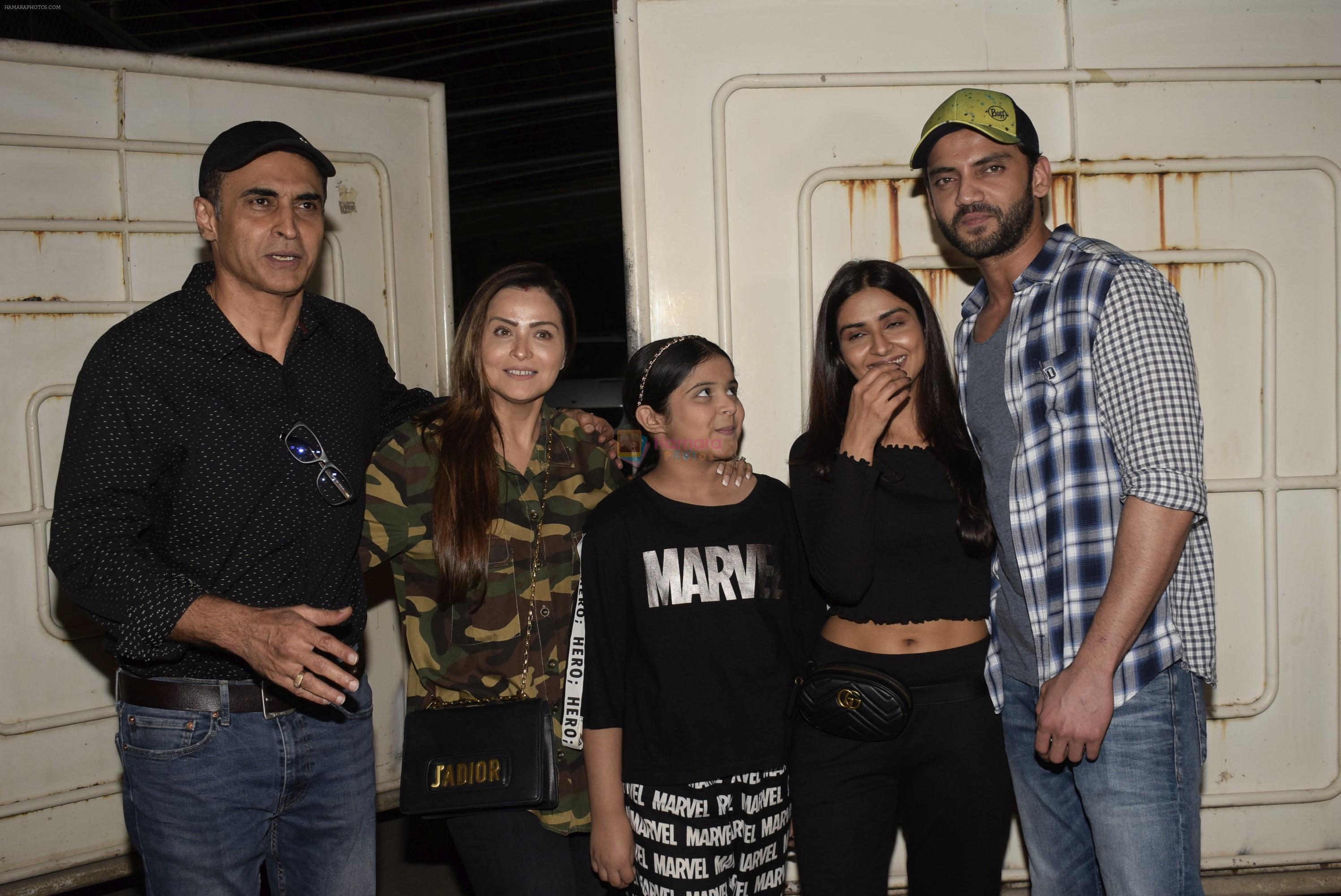 Pranutan Bahl, Zaheer Iqbal, Mohnish Bahl at the screening of film ...