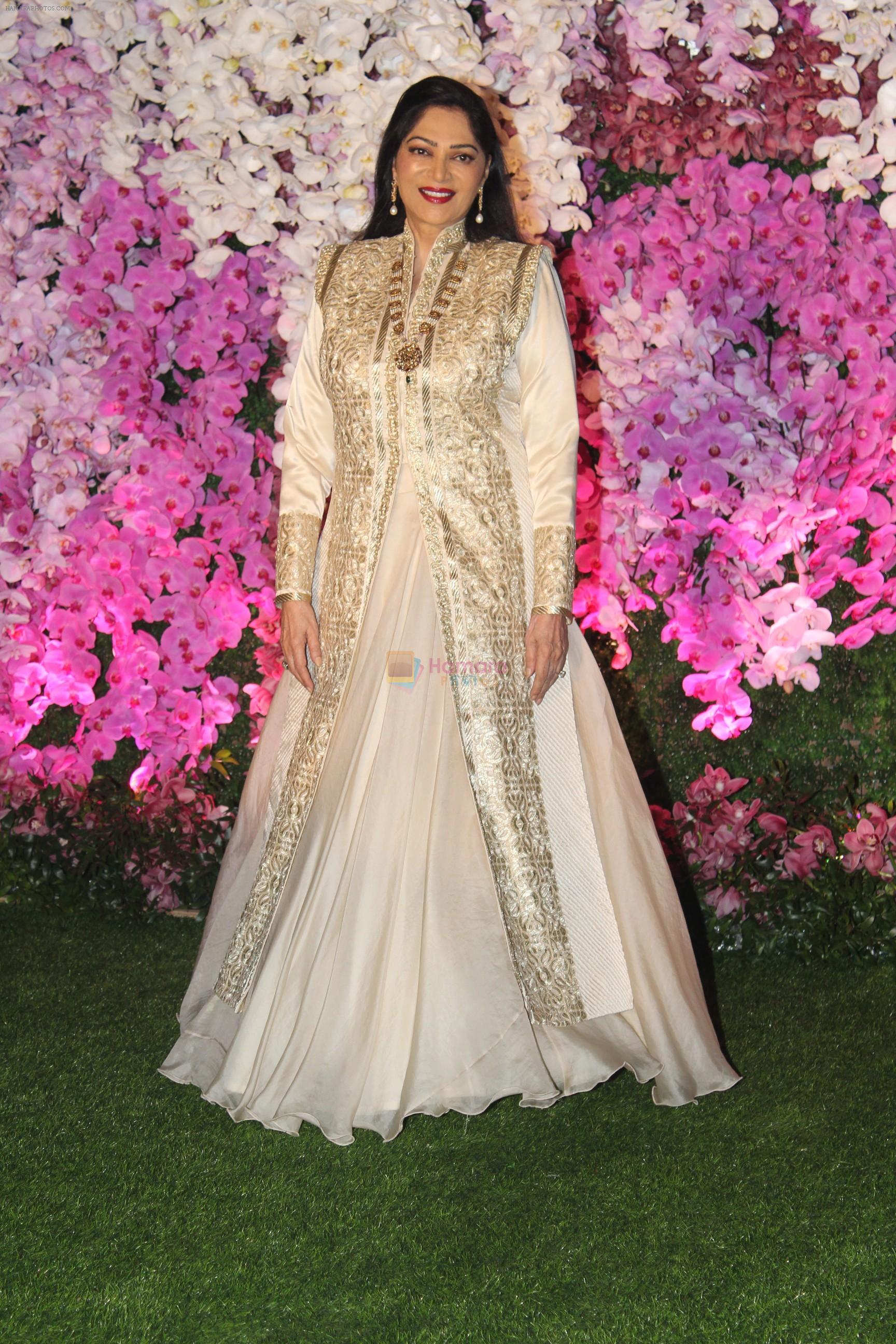 Simi Garewal at Akash Ambani & Shloka Mehta wedding in Jio World Centre ...