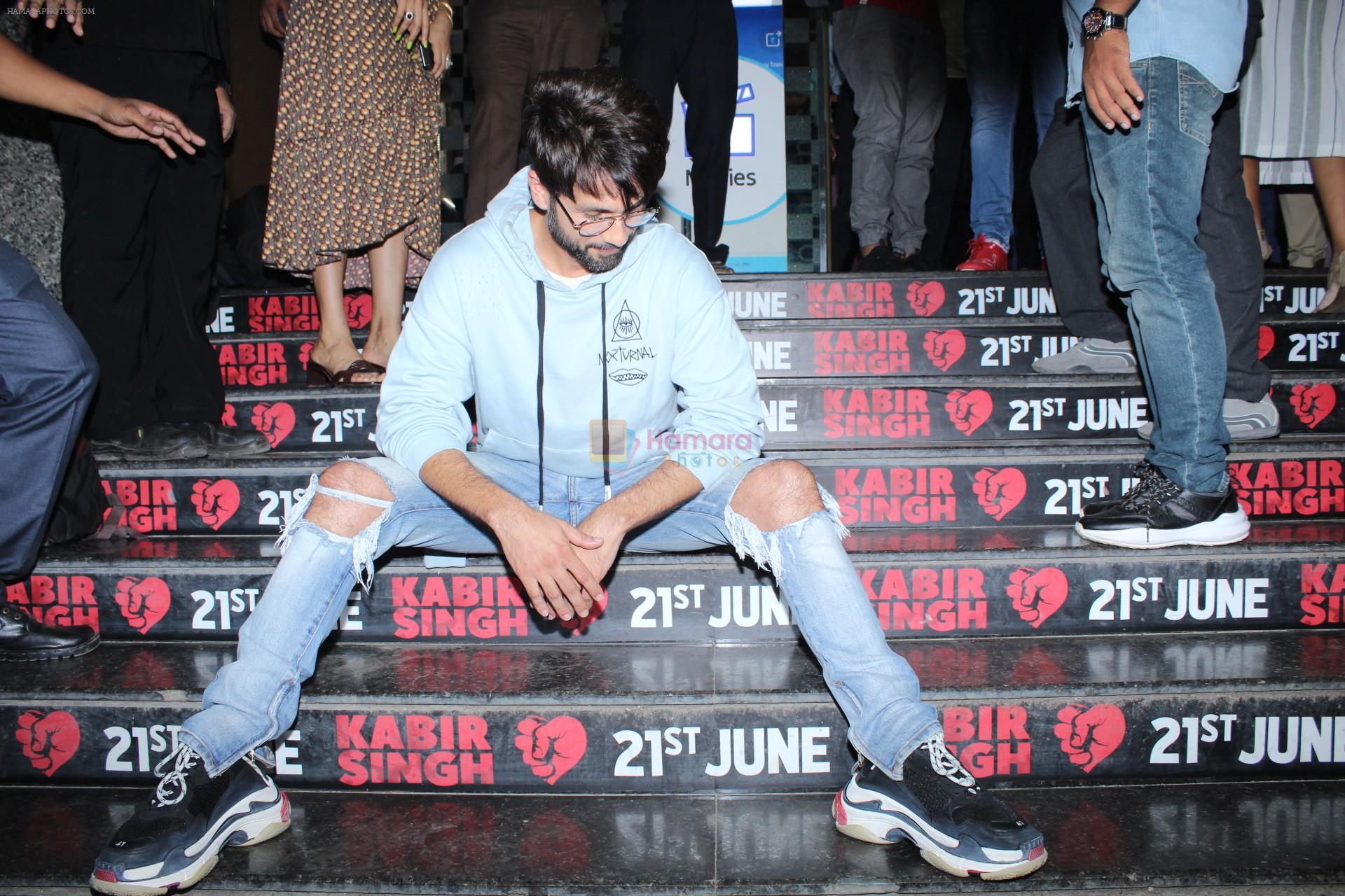Shahid Kapoor at Kabir Singh screening in pvr icon, andheri on 20th ...