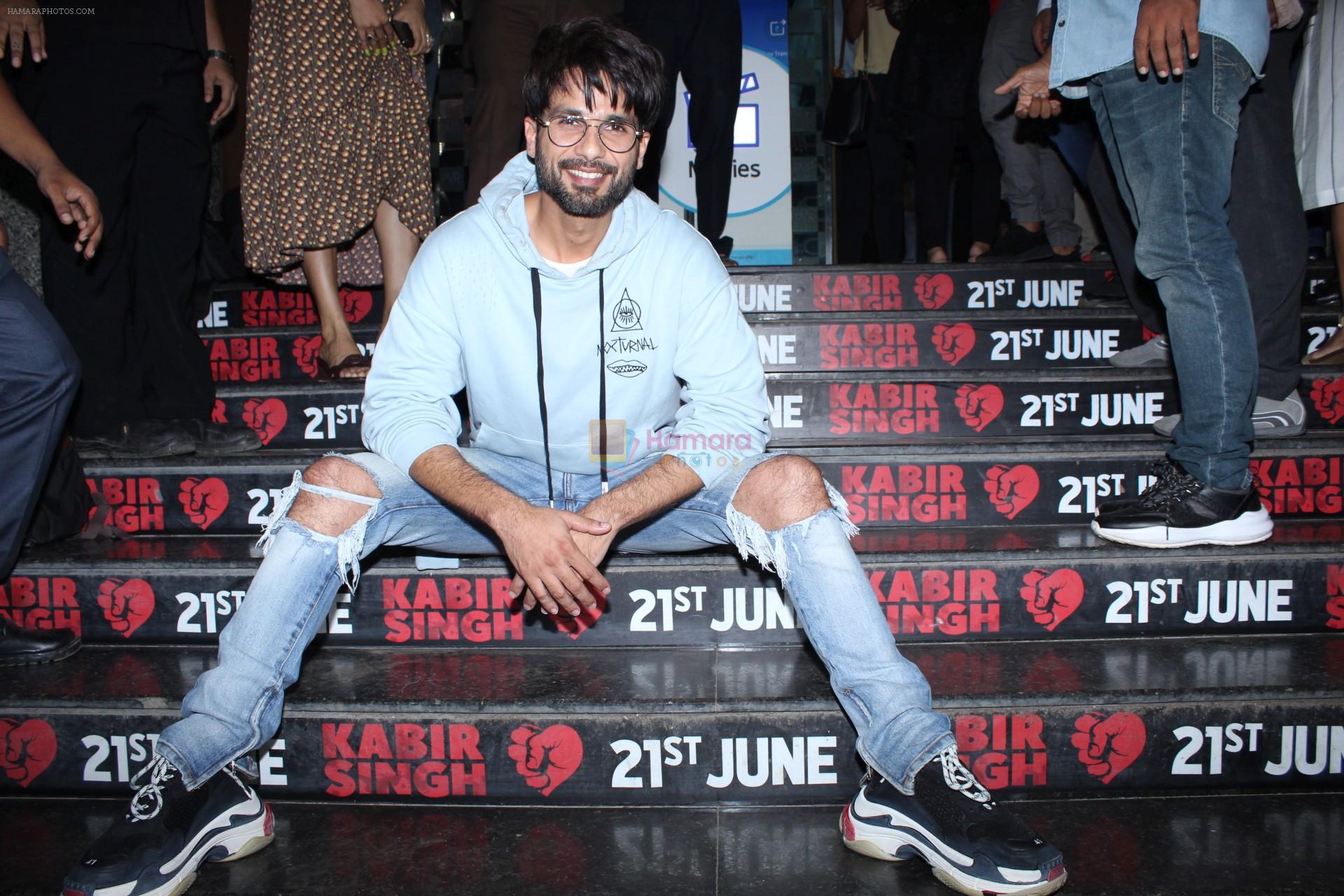 Shahid Kapoor at Kabir Singh screening in pvr icon, andheri on 20th ...