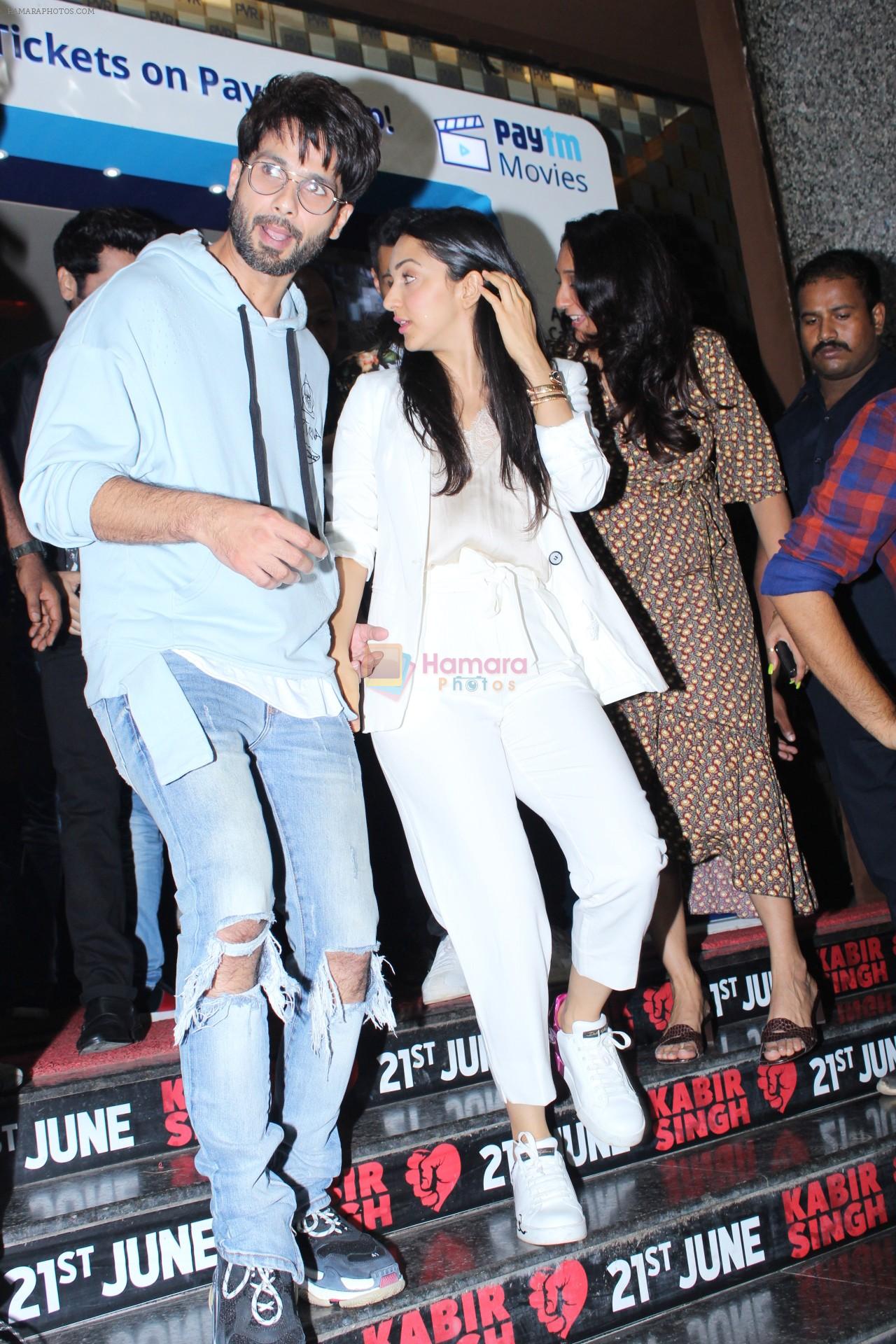 Kiara Advani,Shahid Kapoor at Kabir Singh screening in pvr icon ...