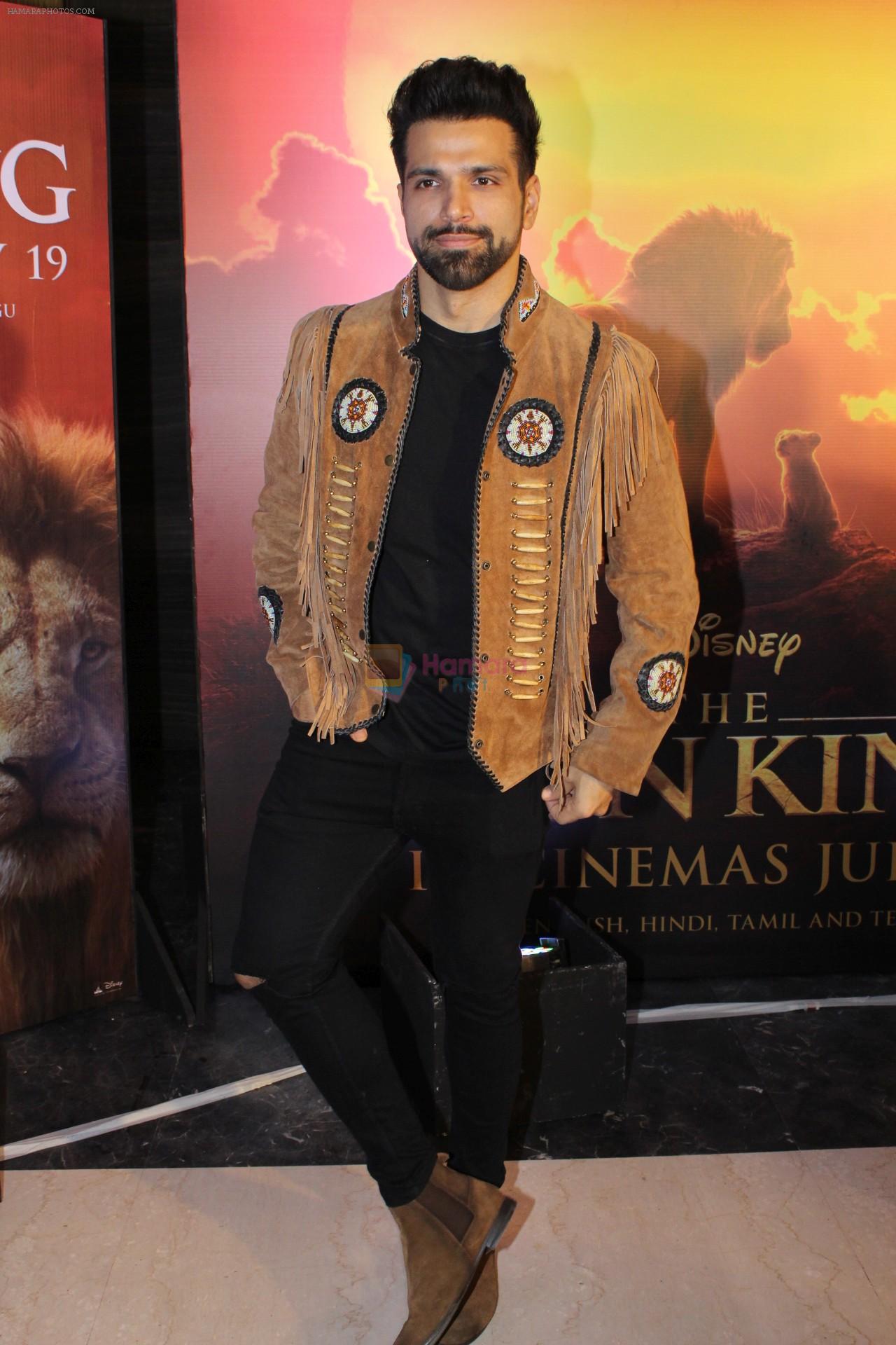 Rithvik Dhanjani at the Special screening of film The Lion King on 18th ...