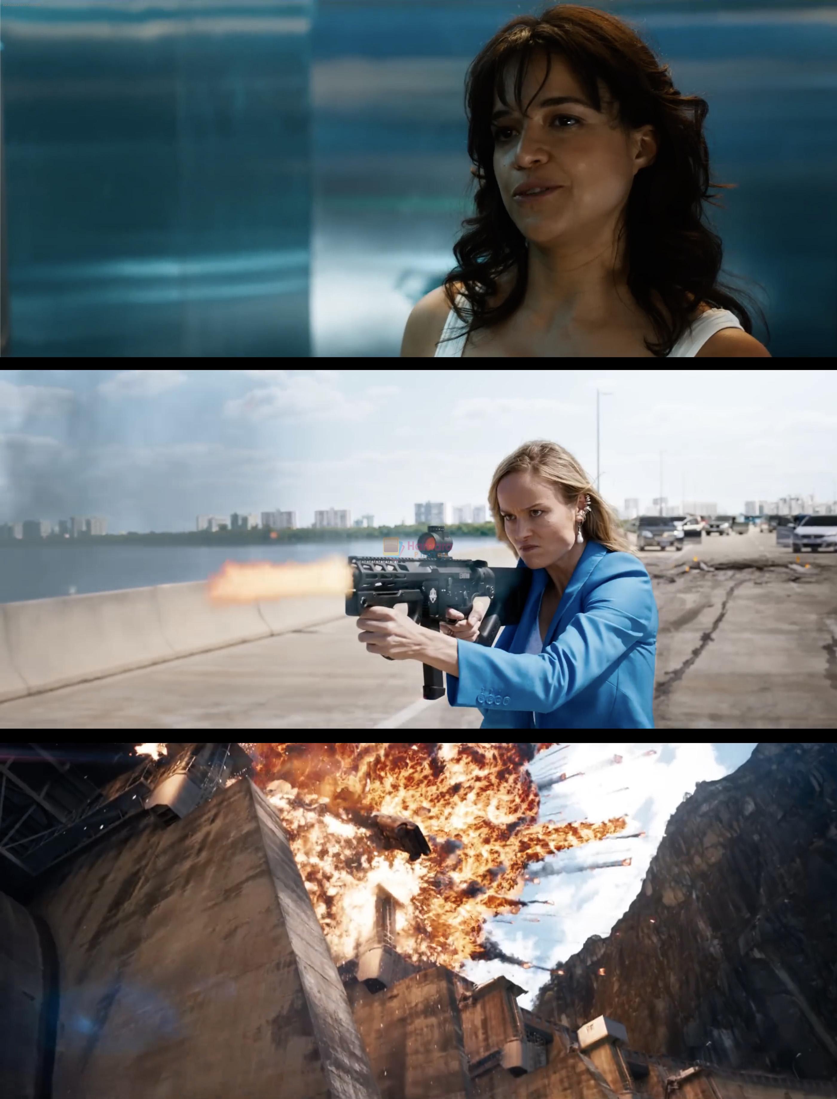 Michelle Rodriguez as Letty and Brie Larson as Tess in Still from movie ...