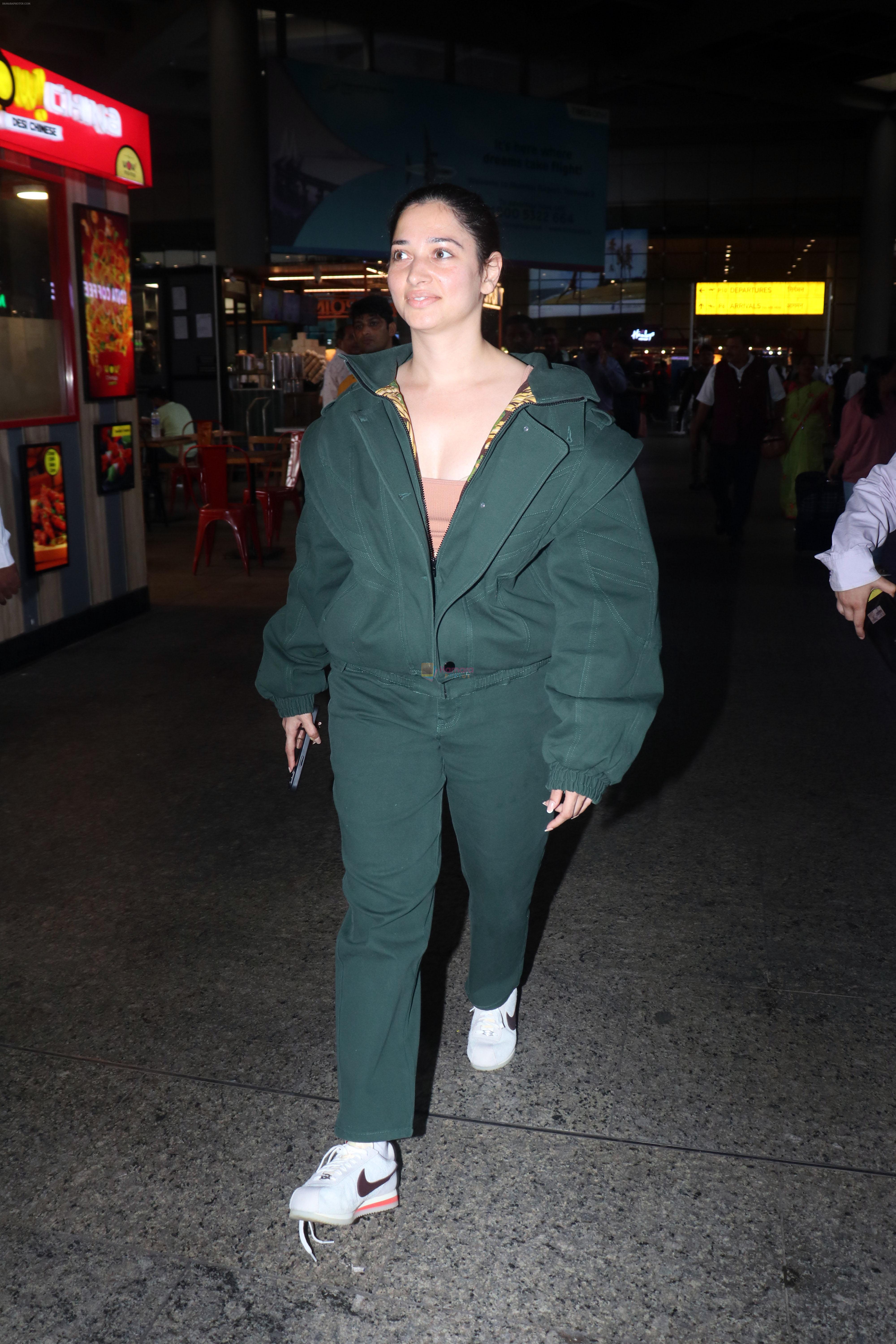 Tamanna Bhatia in green at Airport on 23 May 2023 / Tamannaah Bhatia ...