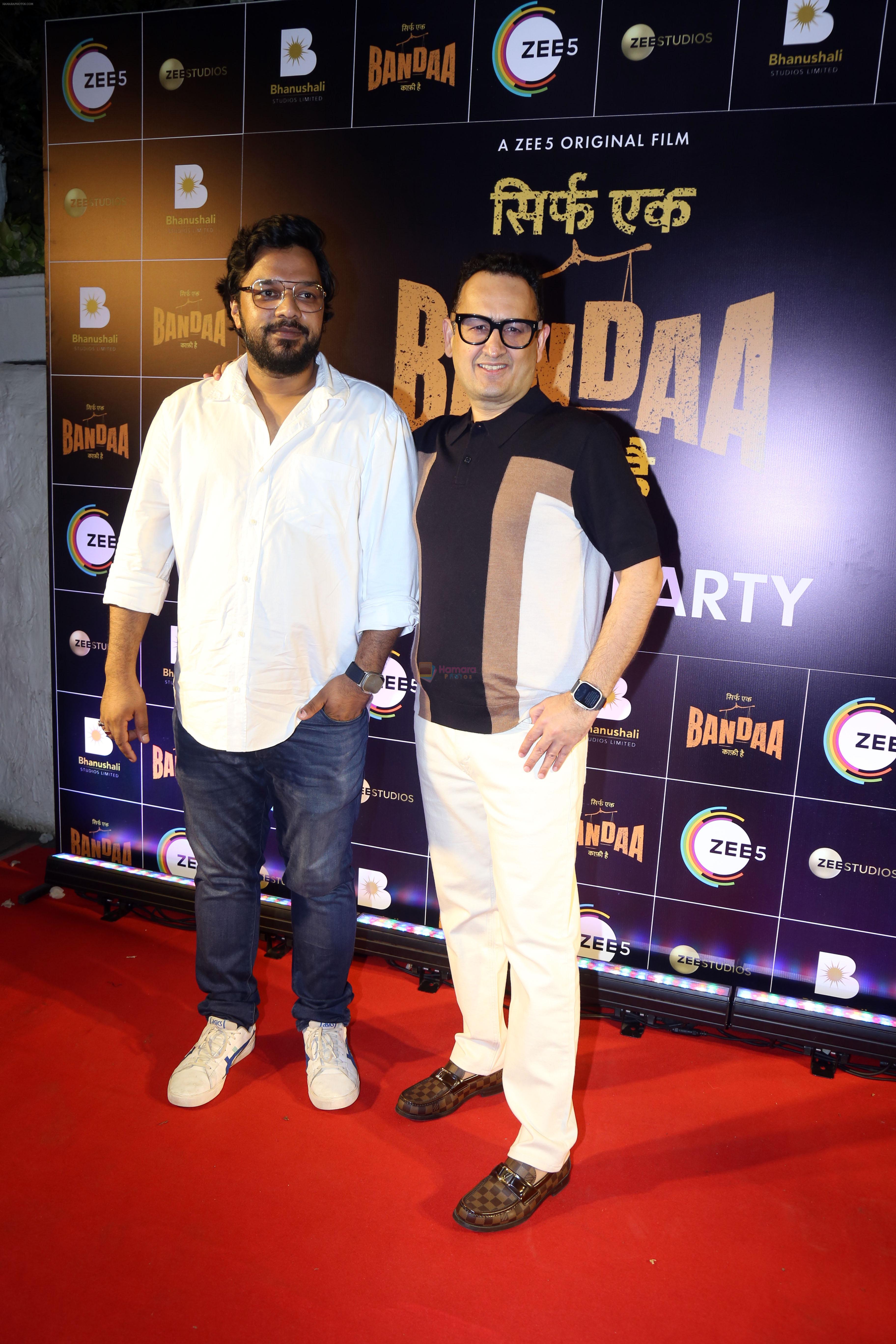 Apoorv Singh Karki, Vinod Bhanushali at Success Party Of Film Sirf Ek ...