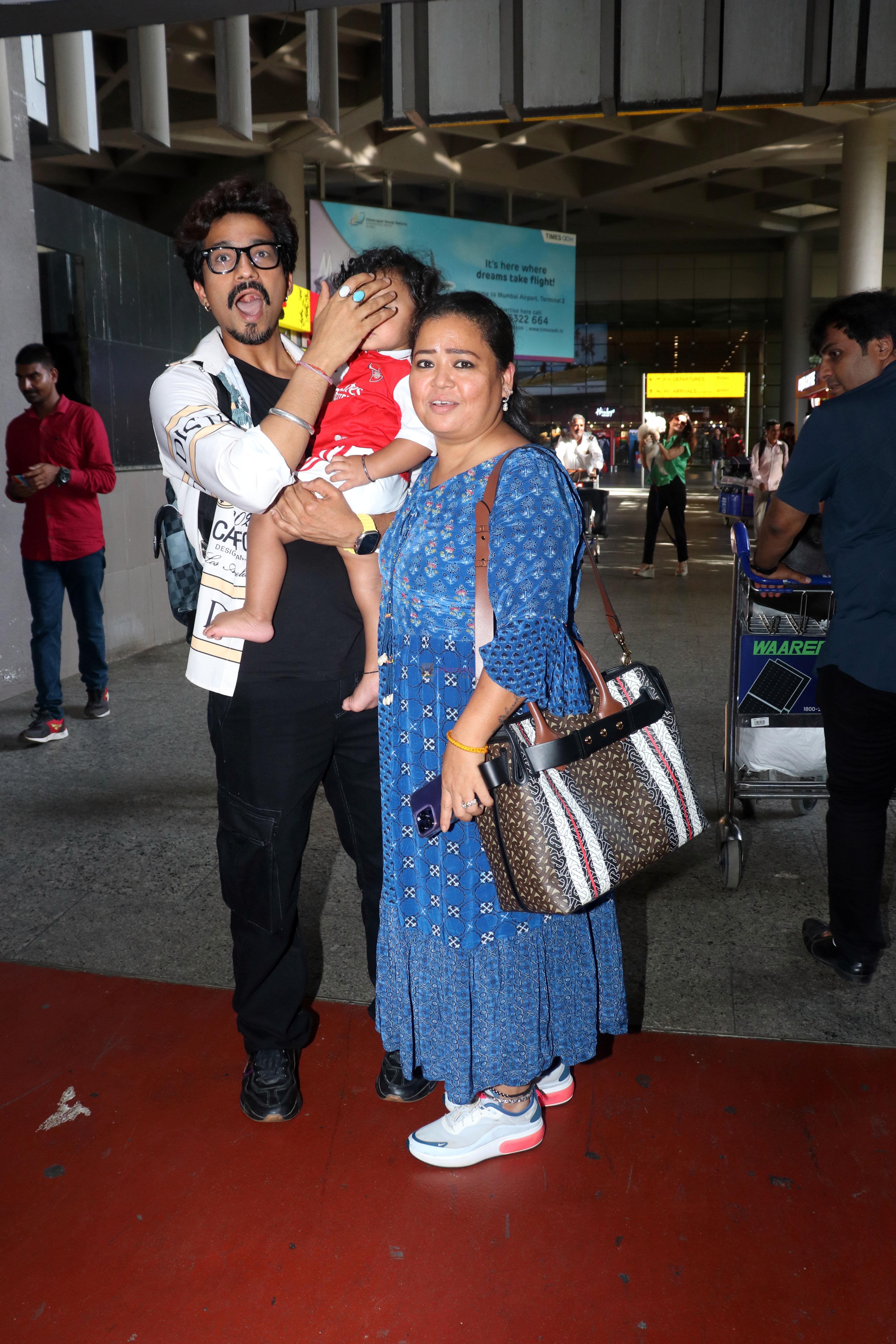 Bharti Singh with spouse Haarsh Limbachiyaa and son Laksh / Bharti ...
