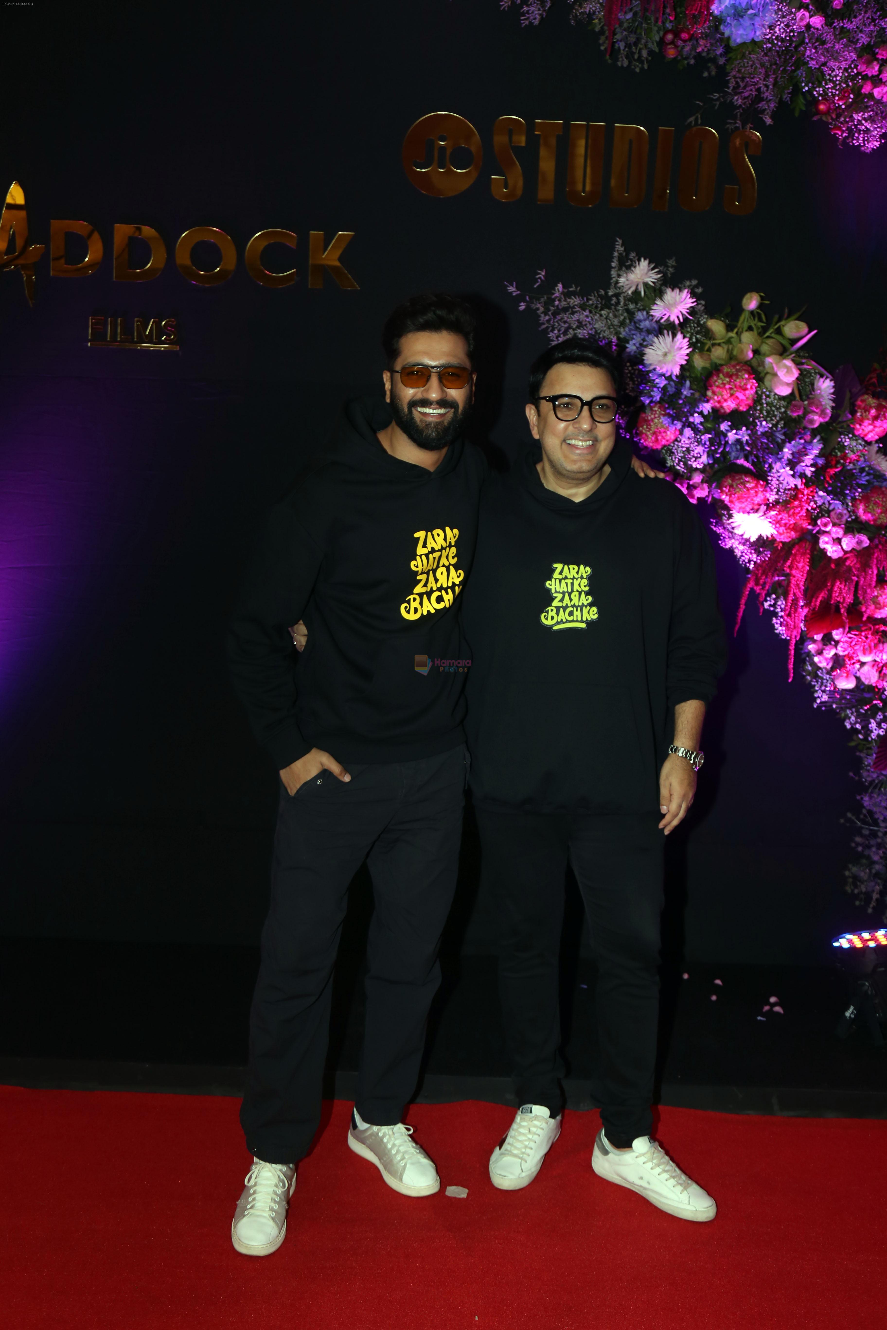 Vicky Kaushal, Dinesh Vijan at The Success Party of Film Zara Hatke ...