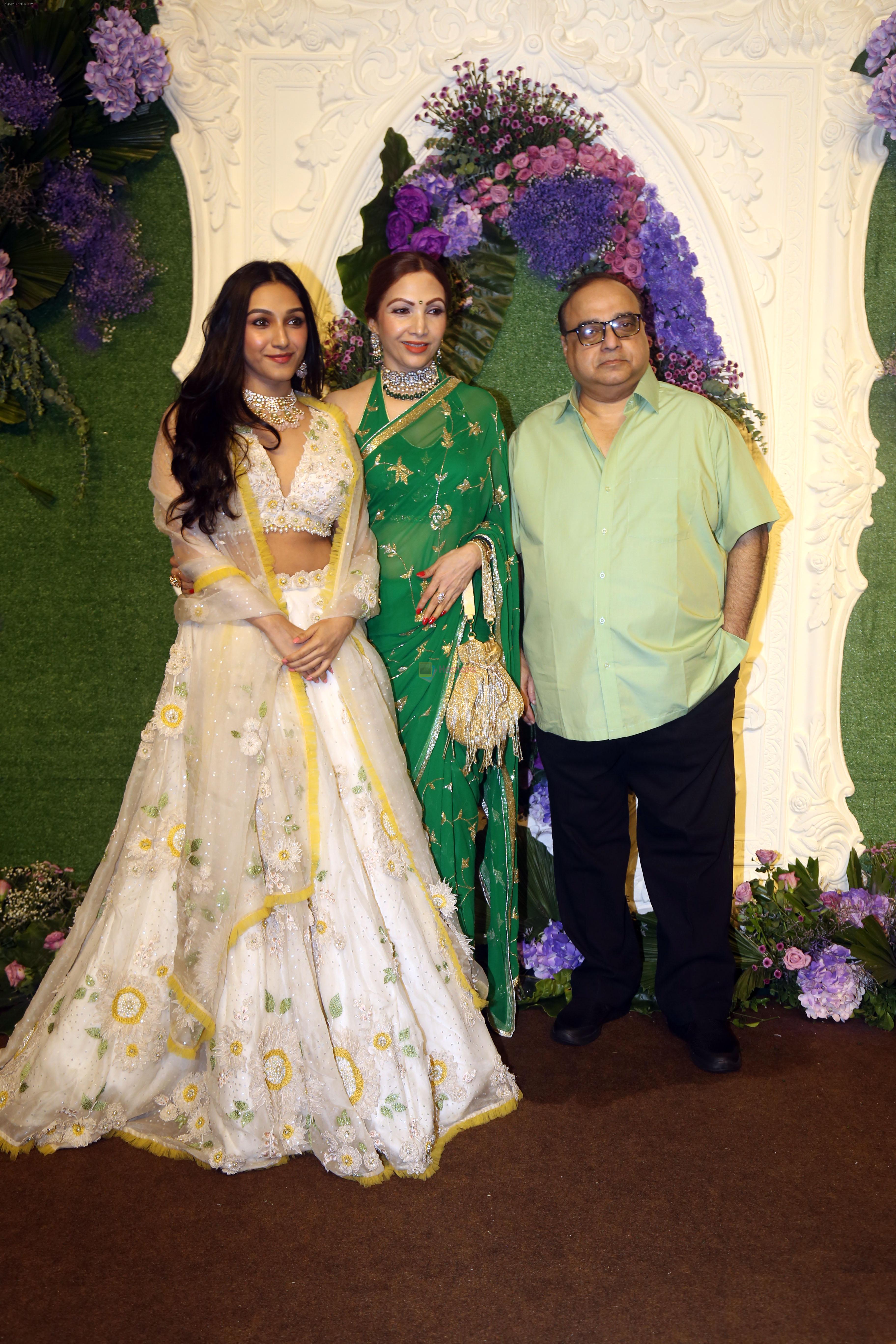 Rajkumar Santoshi with wife Manila and daughter Tanisha Pose for media ...