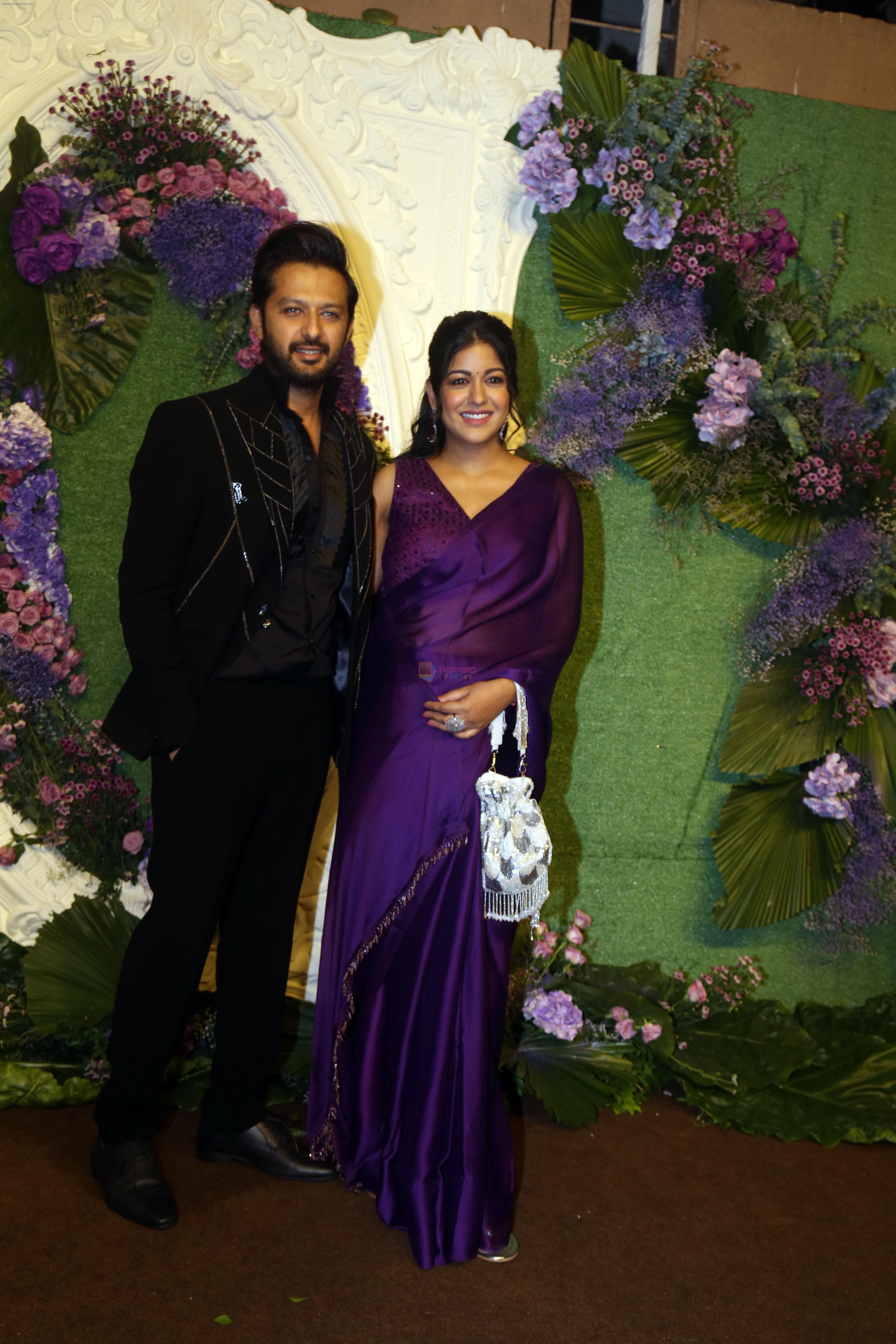 Vatsal Sheth with wife Ishita Dutta Pose for media at the reception of ...