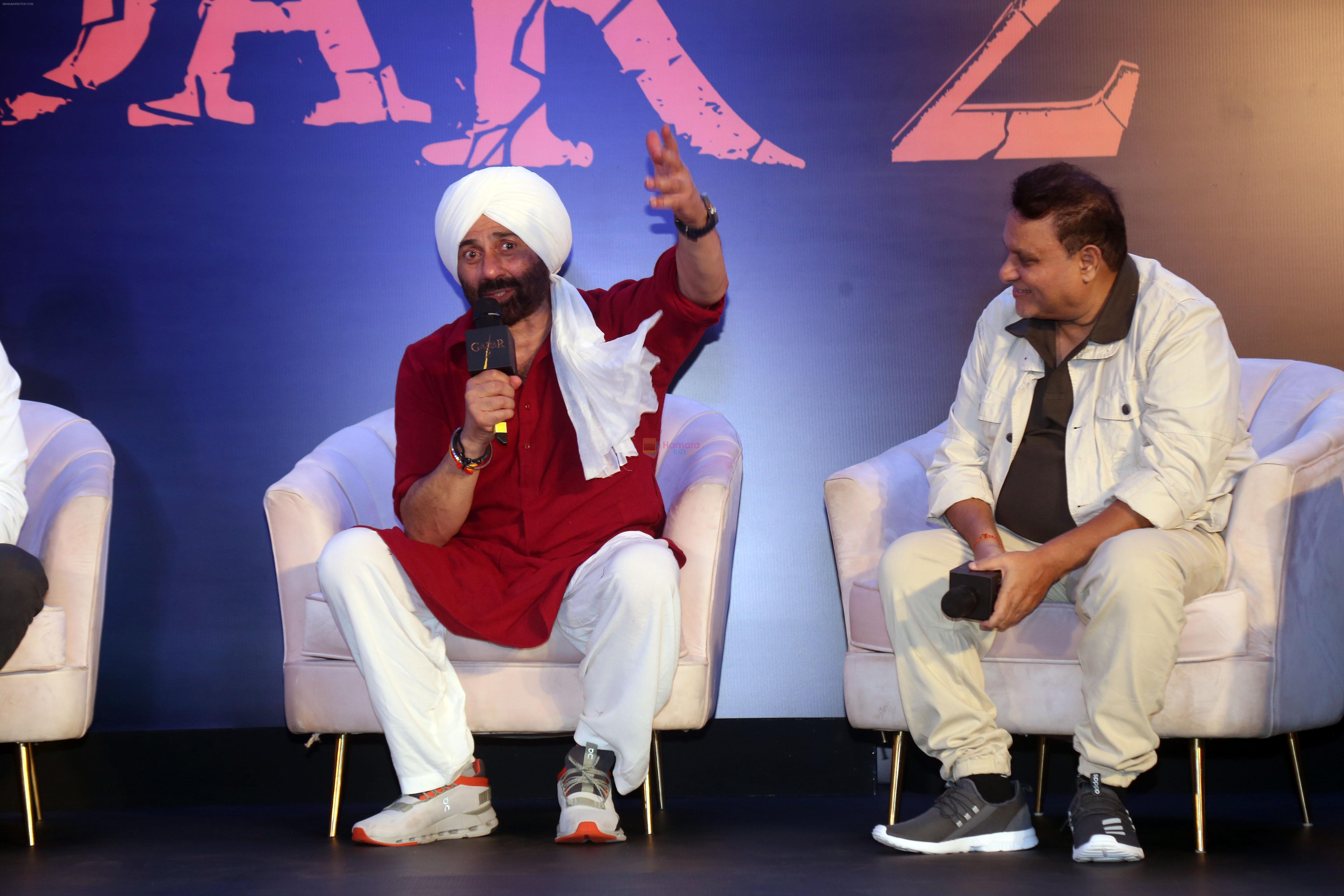 Anil Sharma, Sunny Deol at Gadar 2 press conference on 14th August 2023 ...