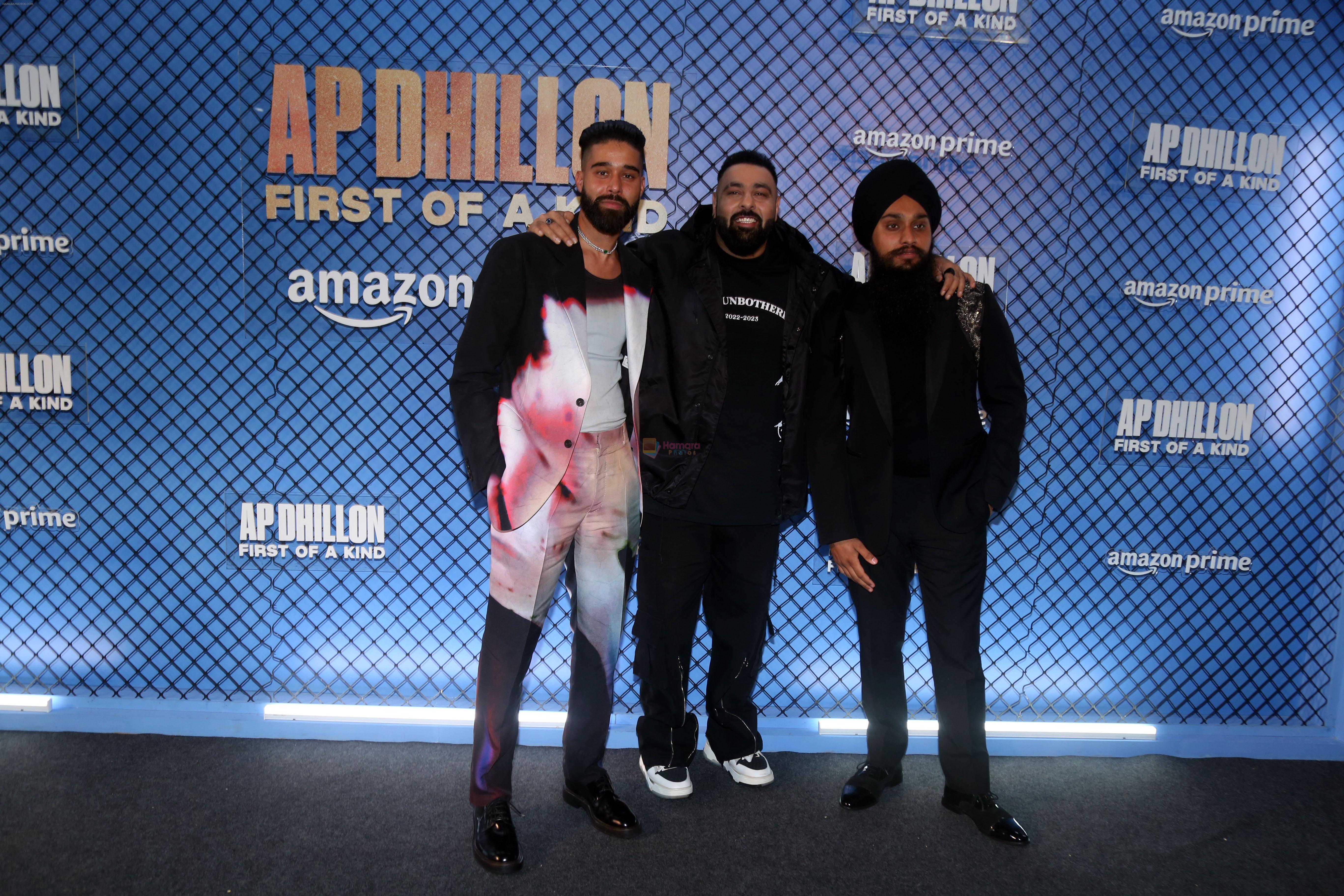 AP Dhillon, Badshah, Shinda Kahlon at the premiere of Docuseries AP ...