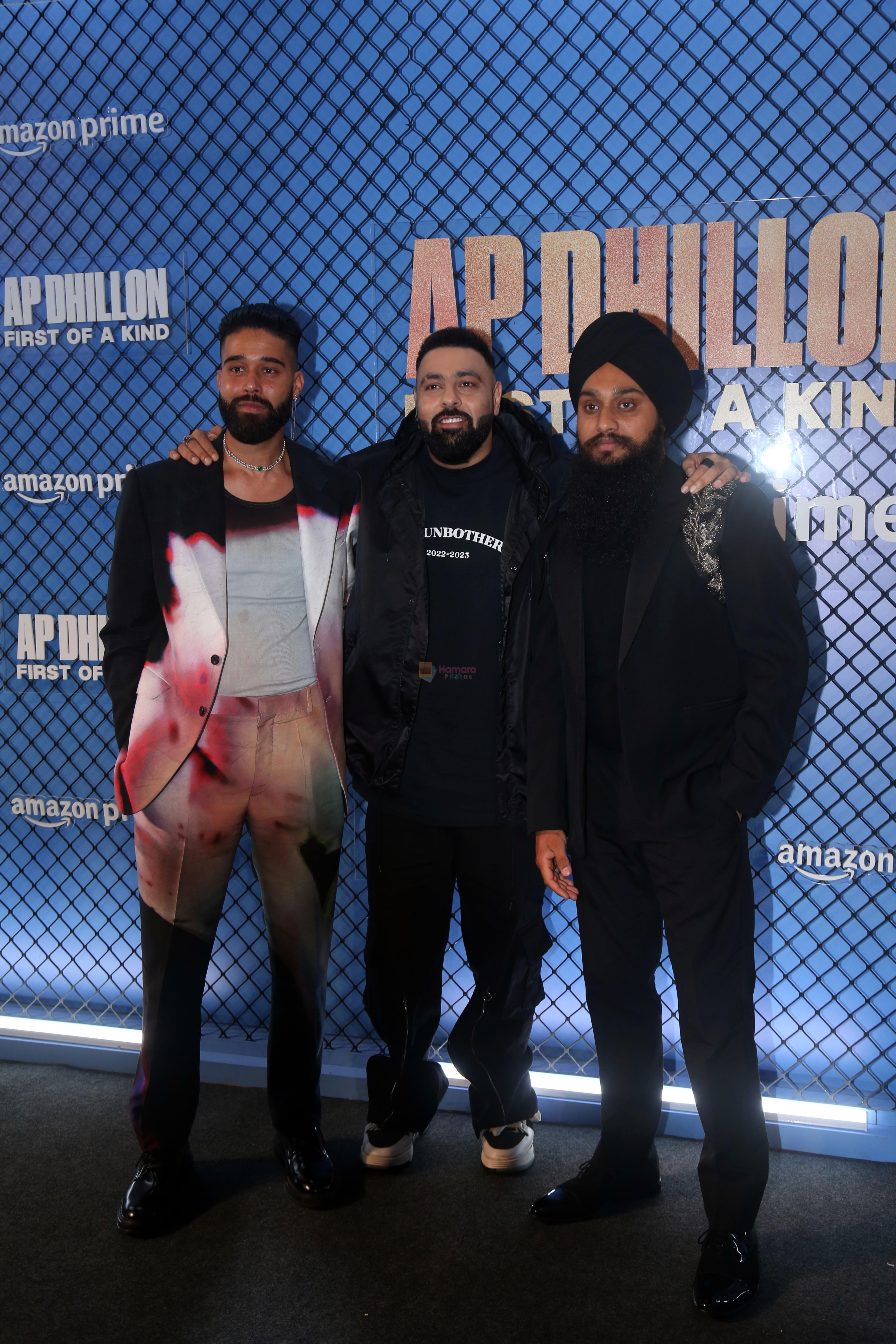 AP Dhillon, Badshah, Shinda Kahlon at the premiere of Docuseries AP ...