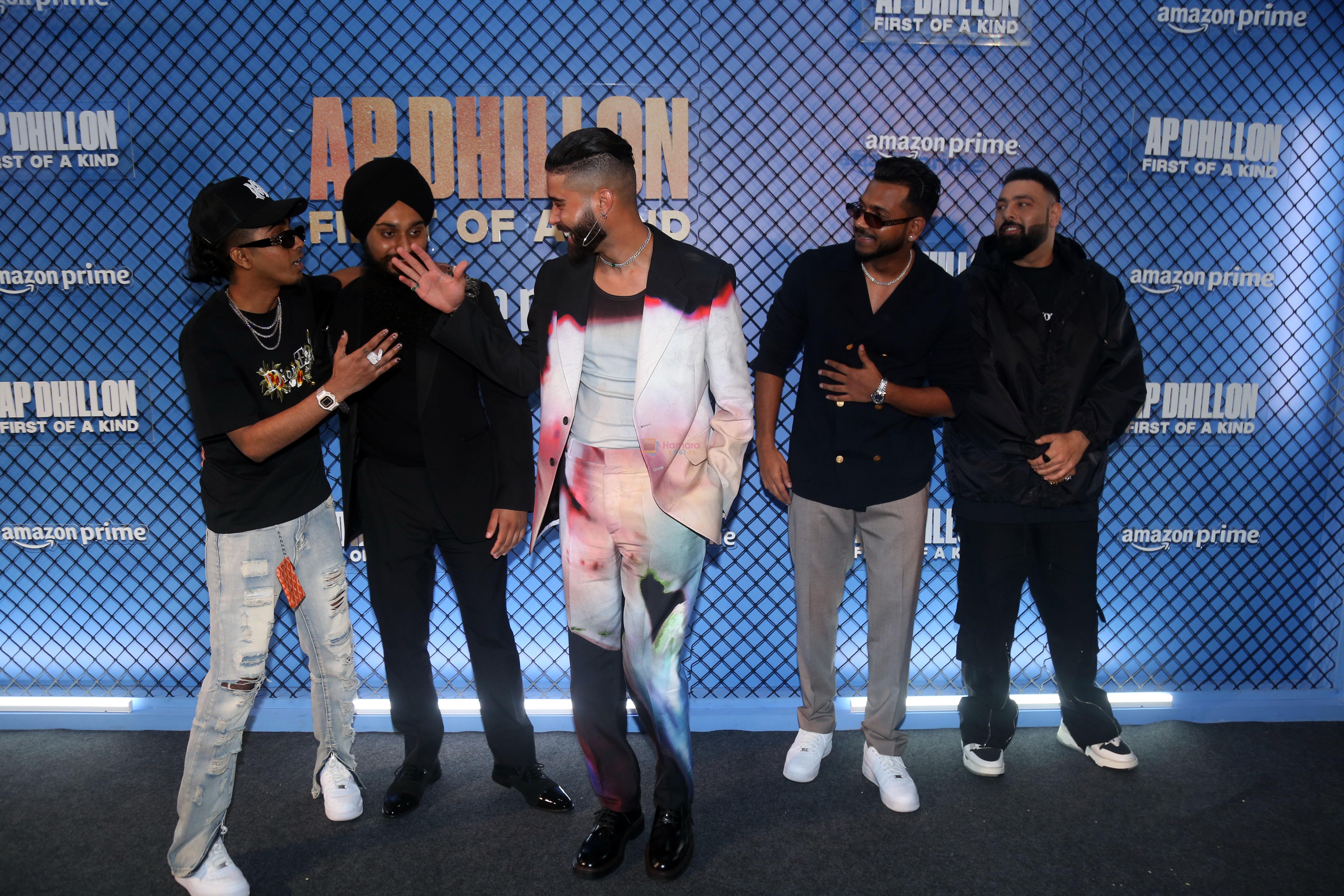 AP Dhillon, Badshah, MC Stan, Shinda Kahlon at the premiere of ...