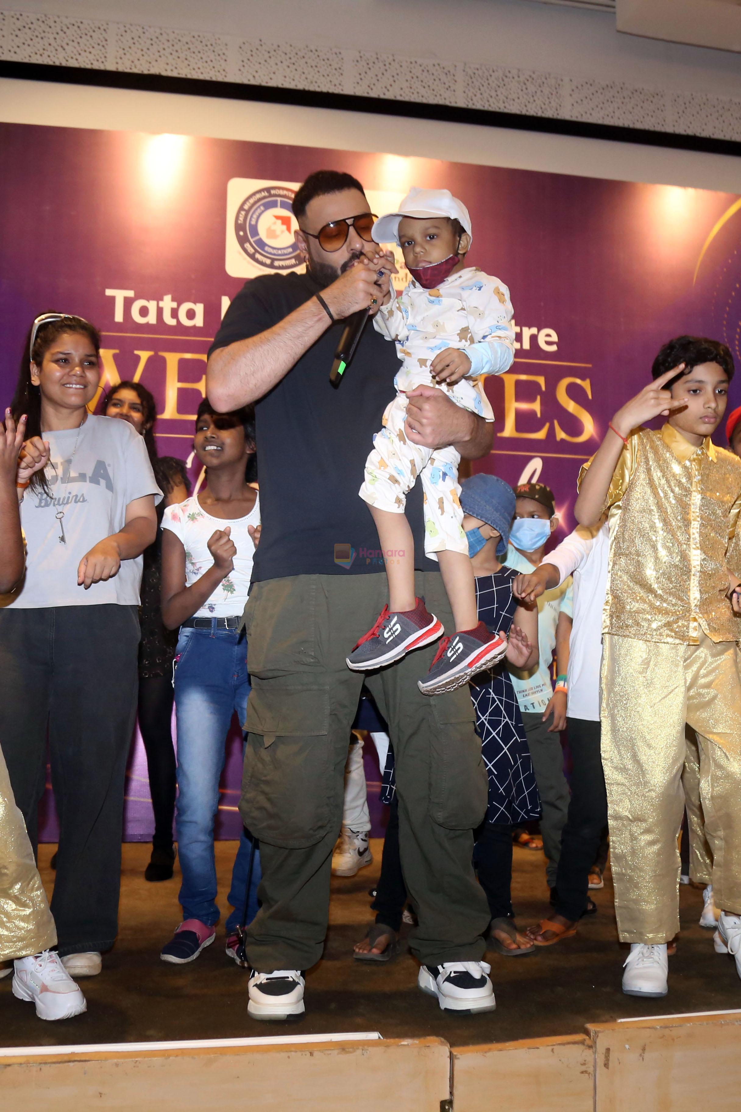 Rapper Badshah performs for children at the The Tata Memorial Hospital ...