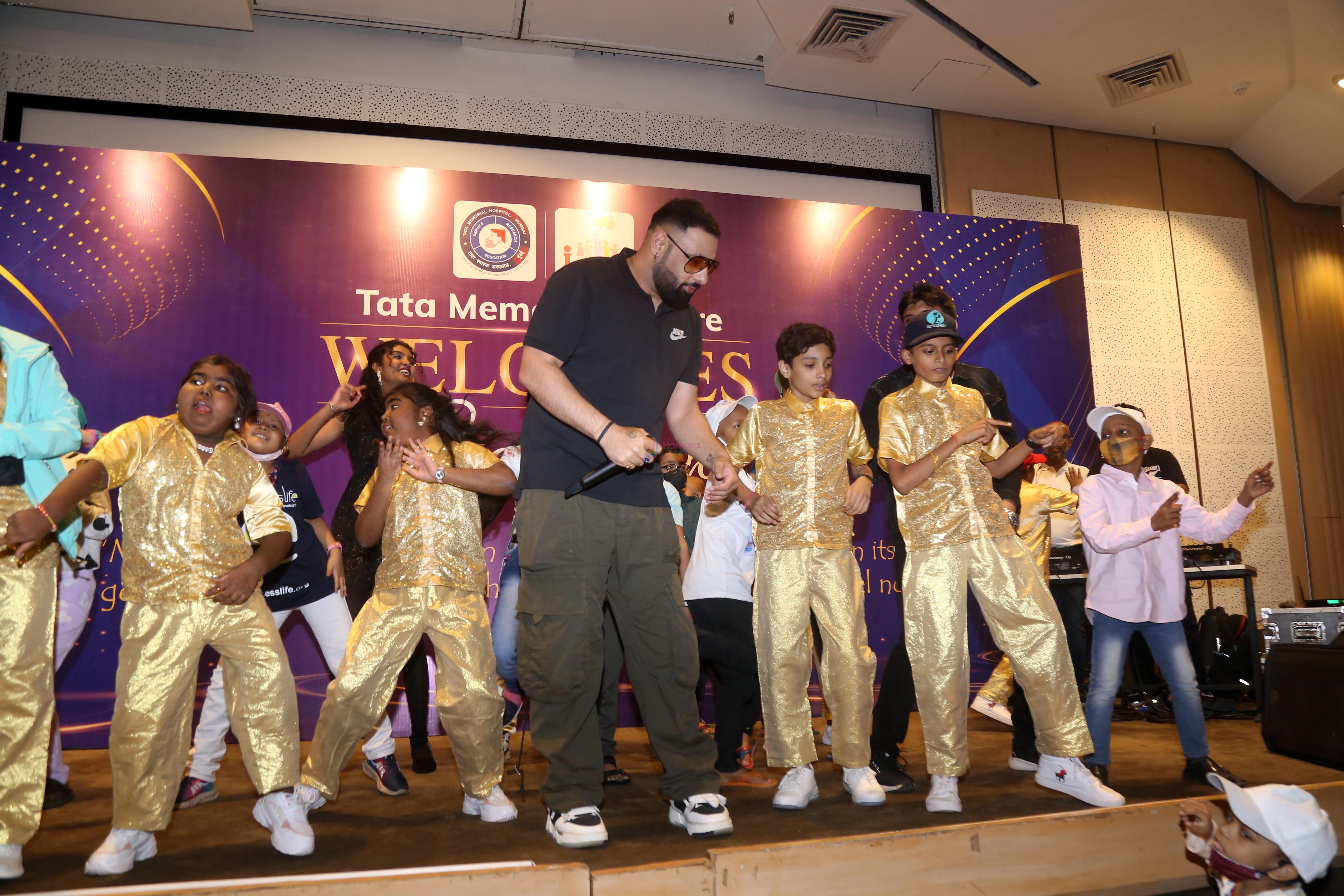 Rapper Badshah performs for children at the The Tata Memorial Hospital ...