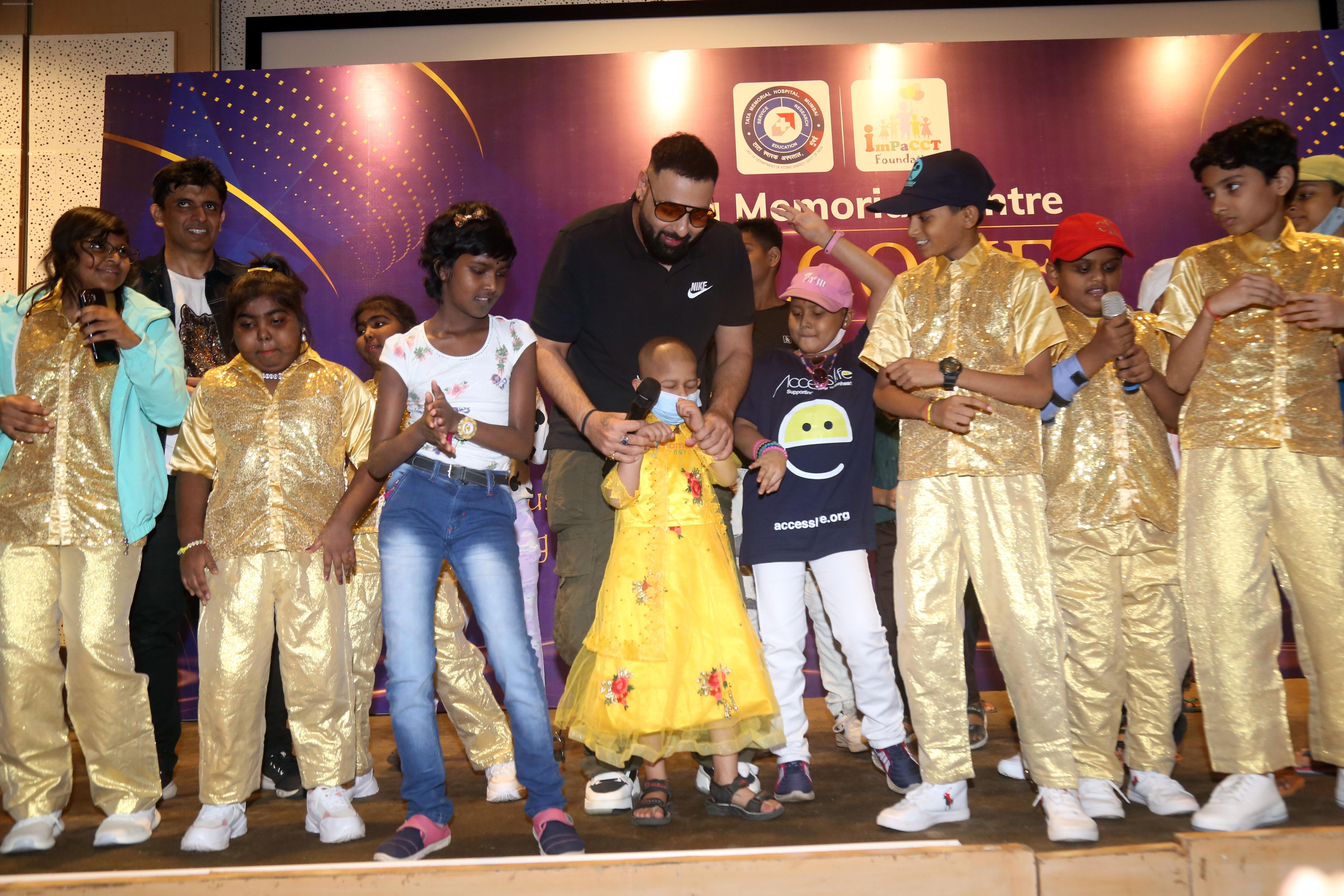 Rapper Badshah performs for children at the The Tata Memorial Hospital ...