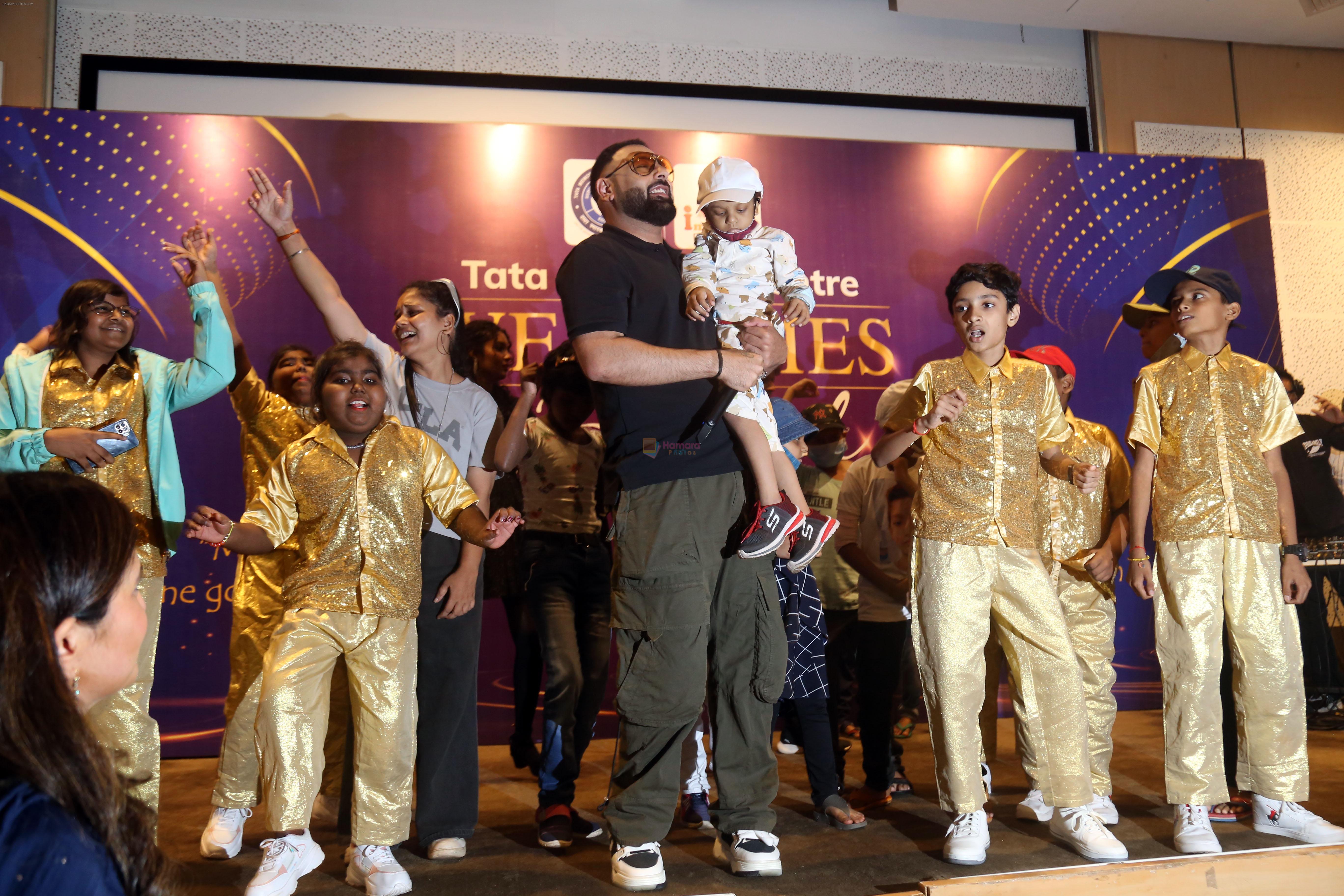 Rapper Badshah performs for children at the The Tata Memorial Hospital ...