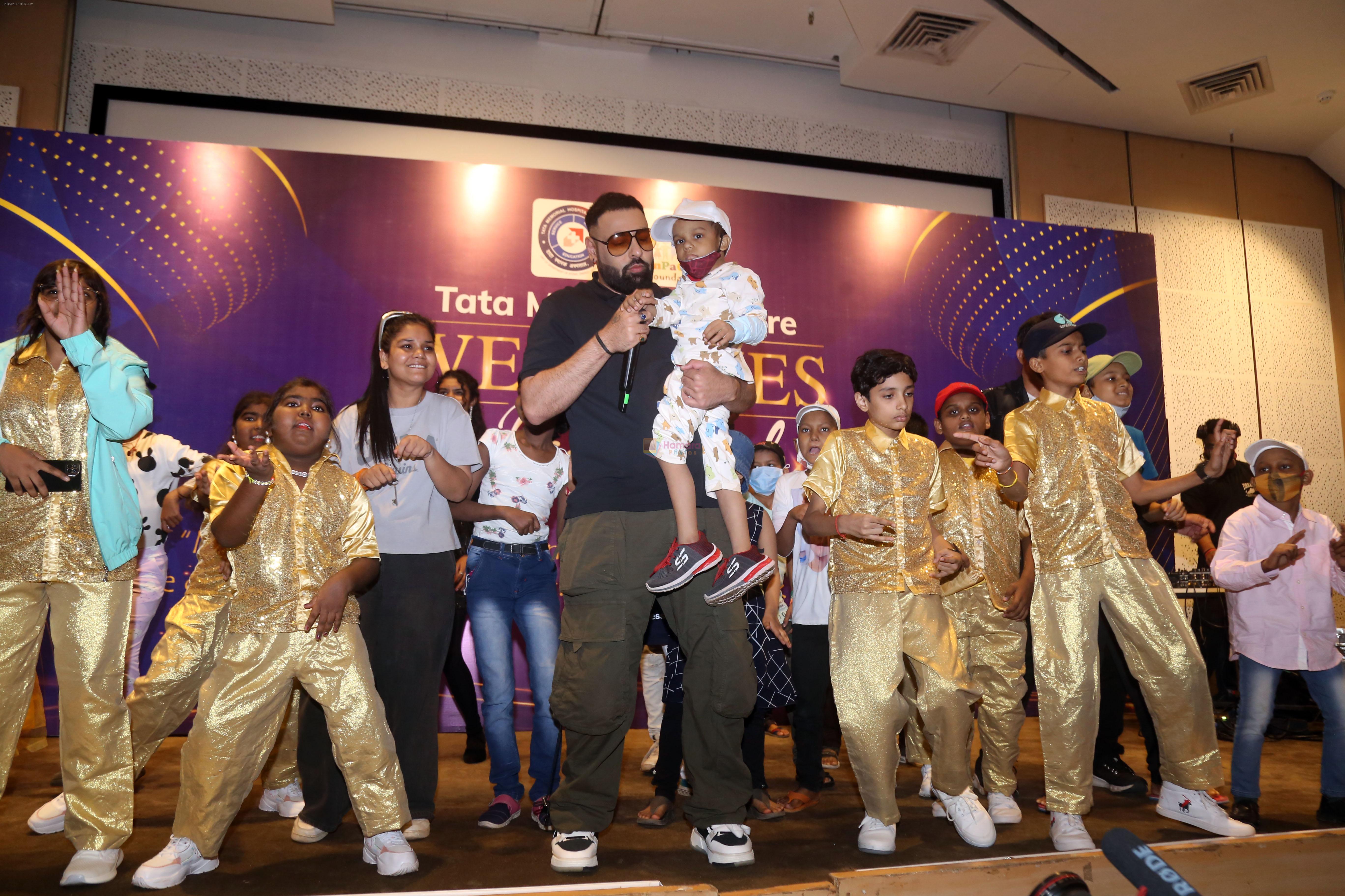 Rapper Badshah performs for children at the The Tata Memorial Hospital ...