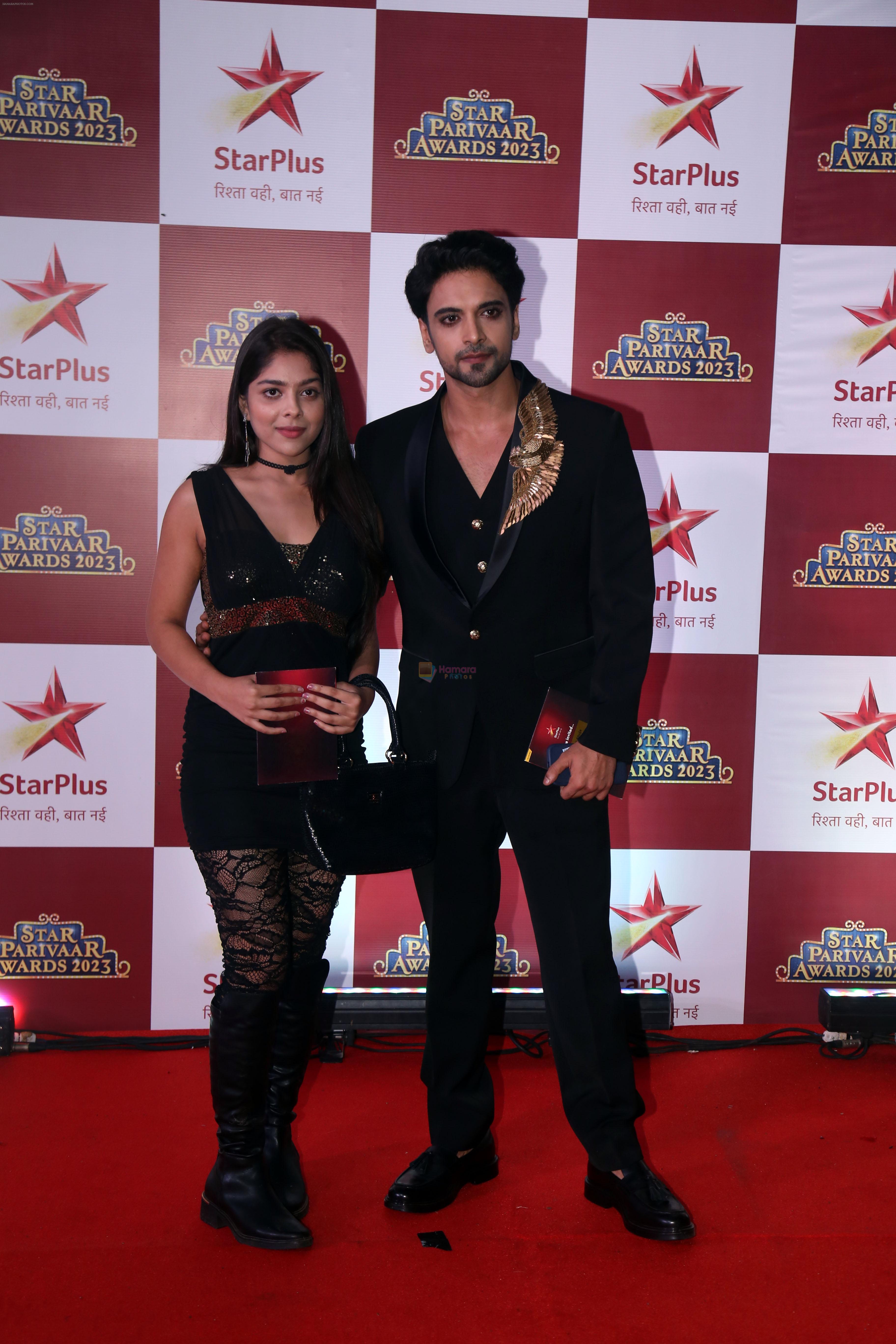 Aakash Ahuja, Niharika Chouksey at the Star Parivaar Awards 2023 on 8th ...